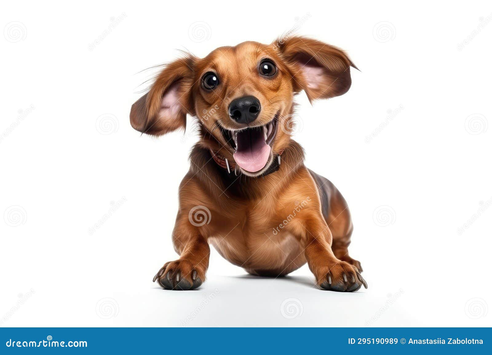 Joyful Dachshund Dog Isolated on Transparent Background, Posing ...