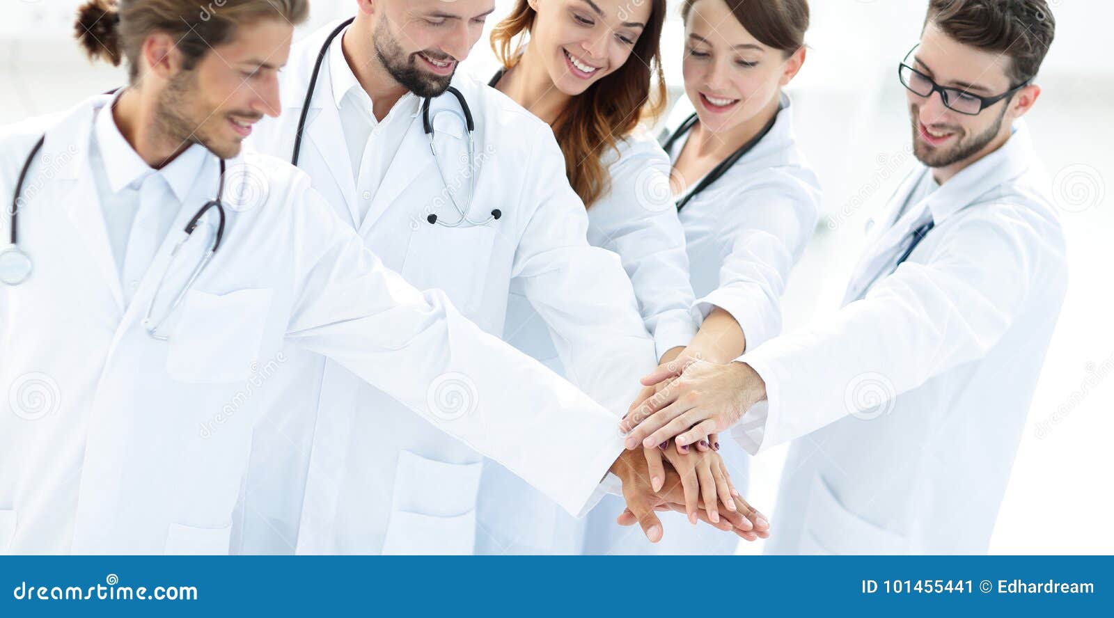 Joyful Doctors are Proud of Their Teamwork Stock Image - Image of ...