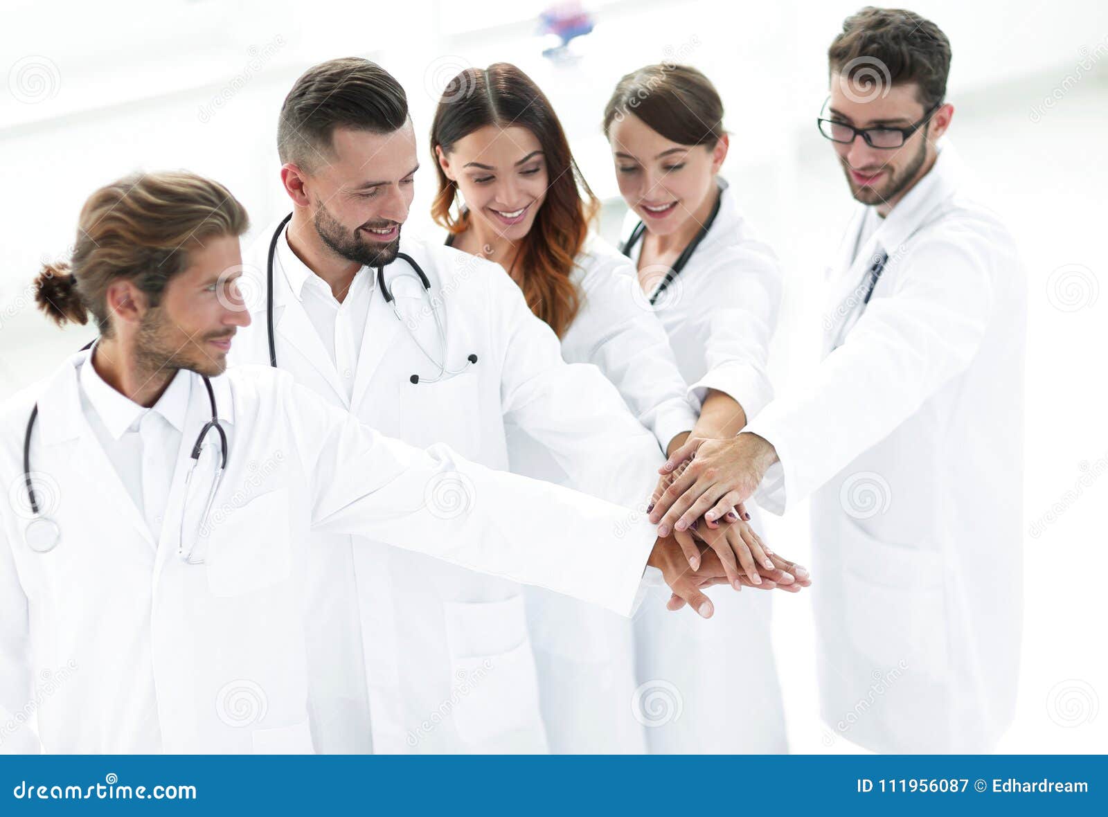Joyful Doctors are Proud of Their Teamwork Stock Image - Image of ...