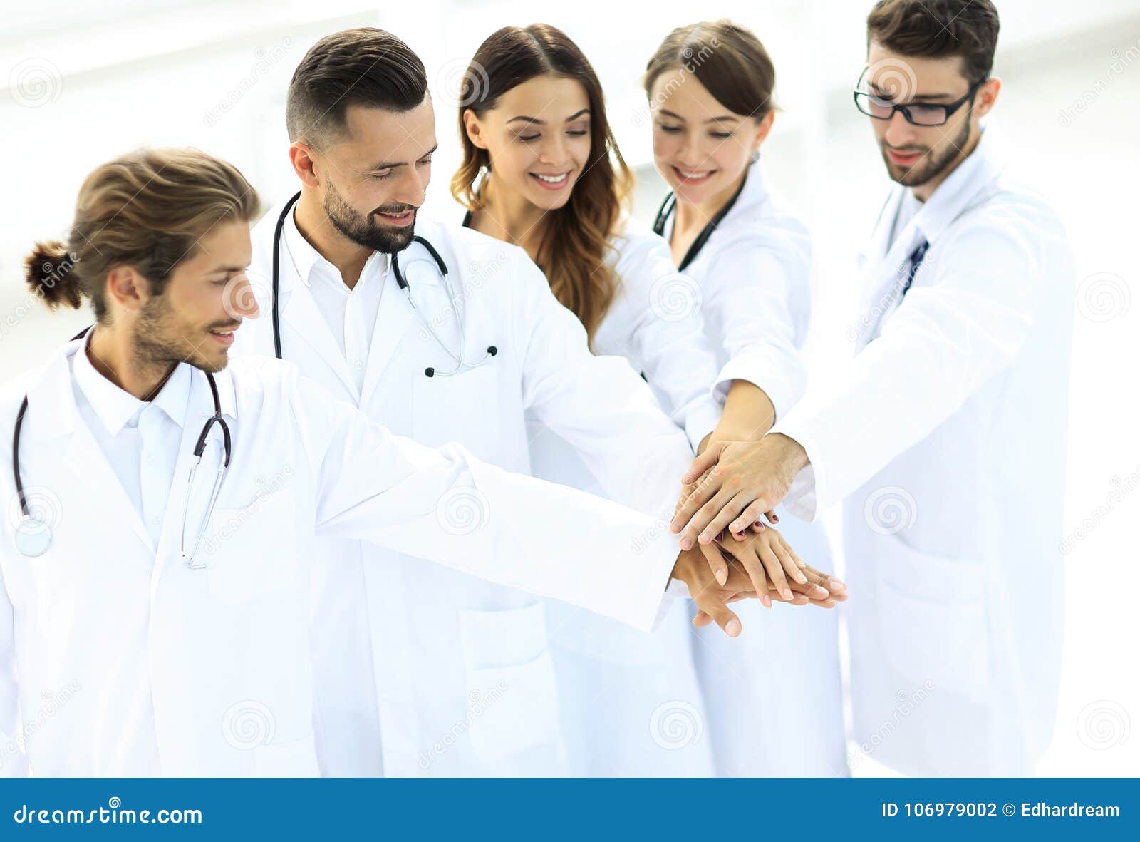 Joyful Doctors are Proud of Their Teamwork Stock Photo - Image of adult ...