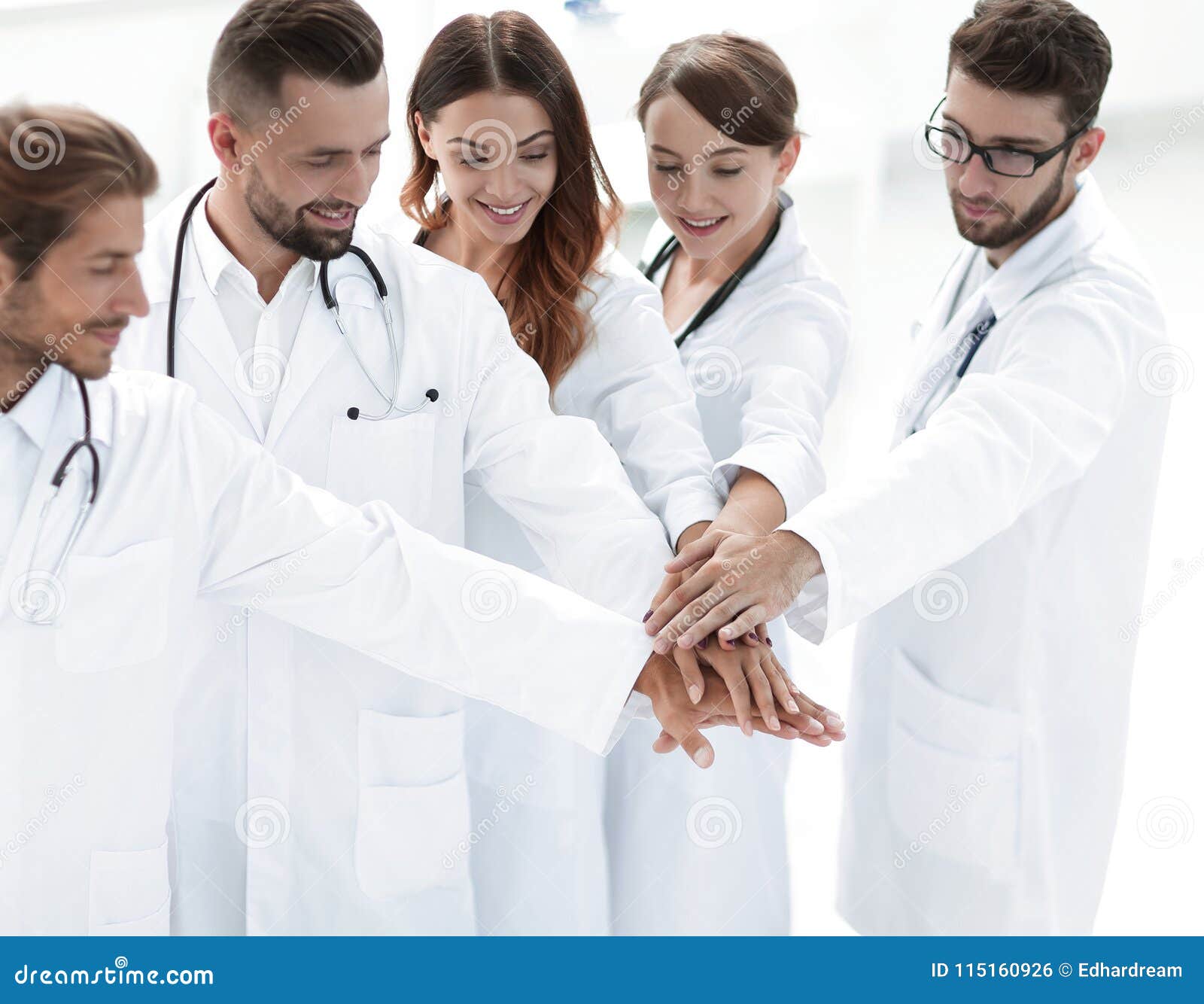 Joyful Doctors are Proud of Their Teamwork Stock Photo - Image of ...