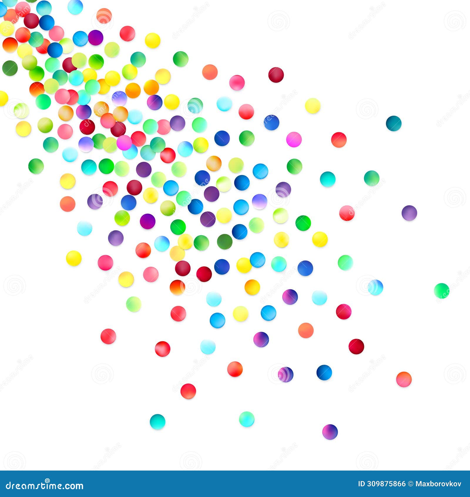 Rainbow Dots on White Canvas Stock Vector - Illustration of assorted ...