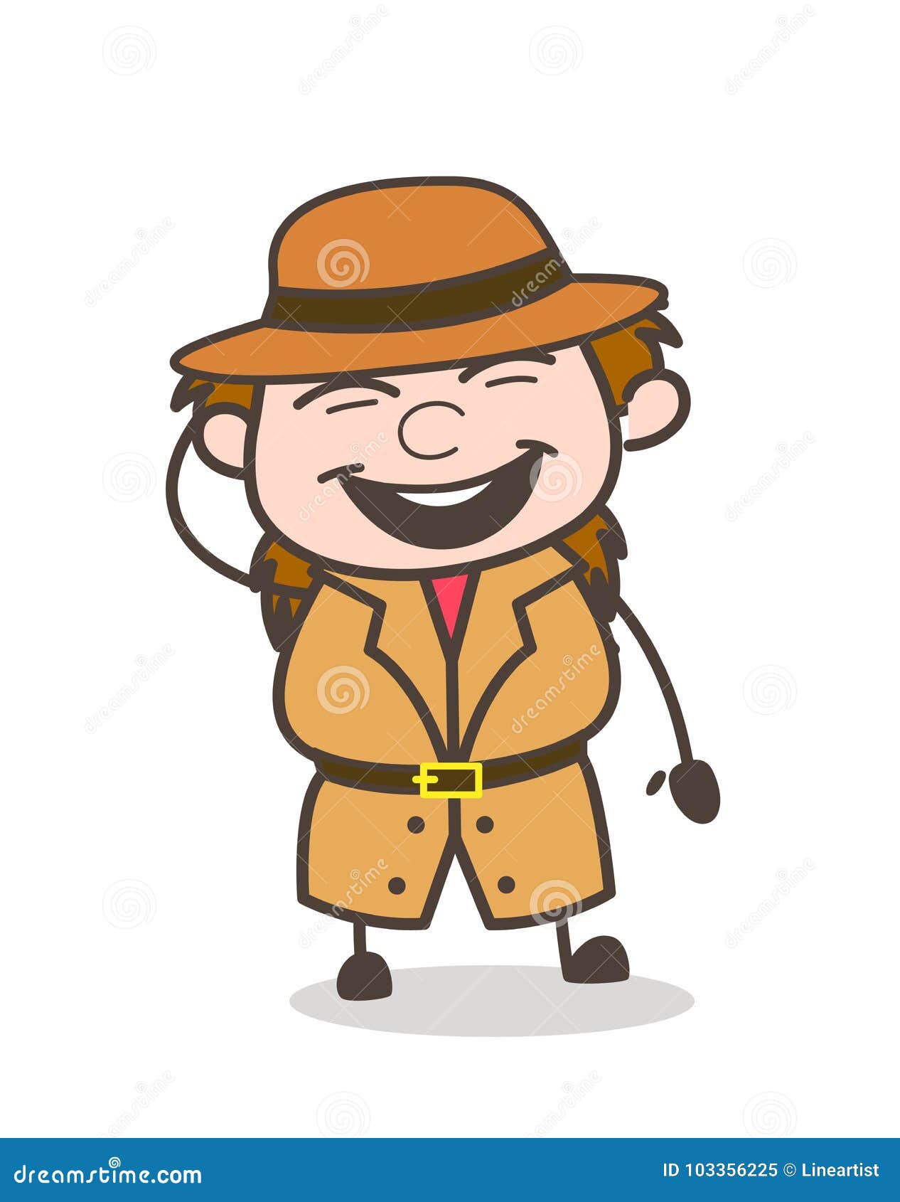 Joyful Face - Female Explorer Scientist Cartoon Vector Stock ...