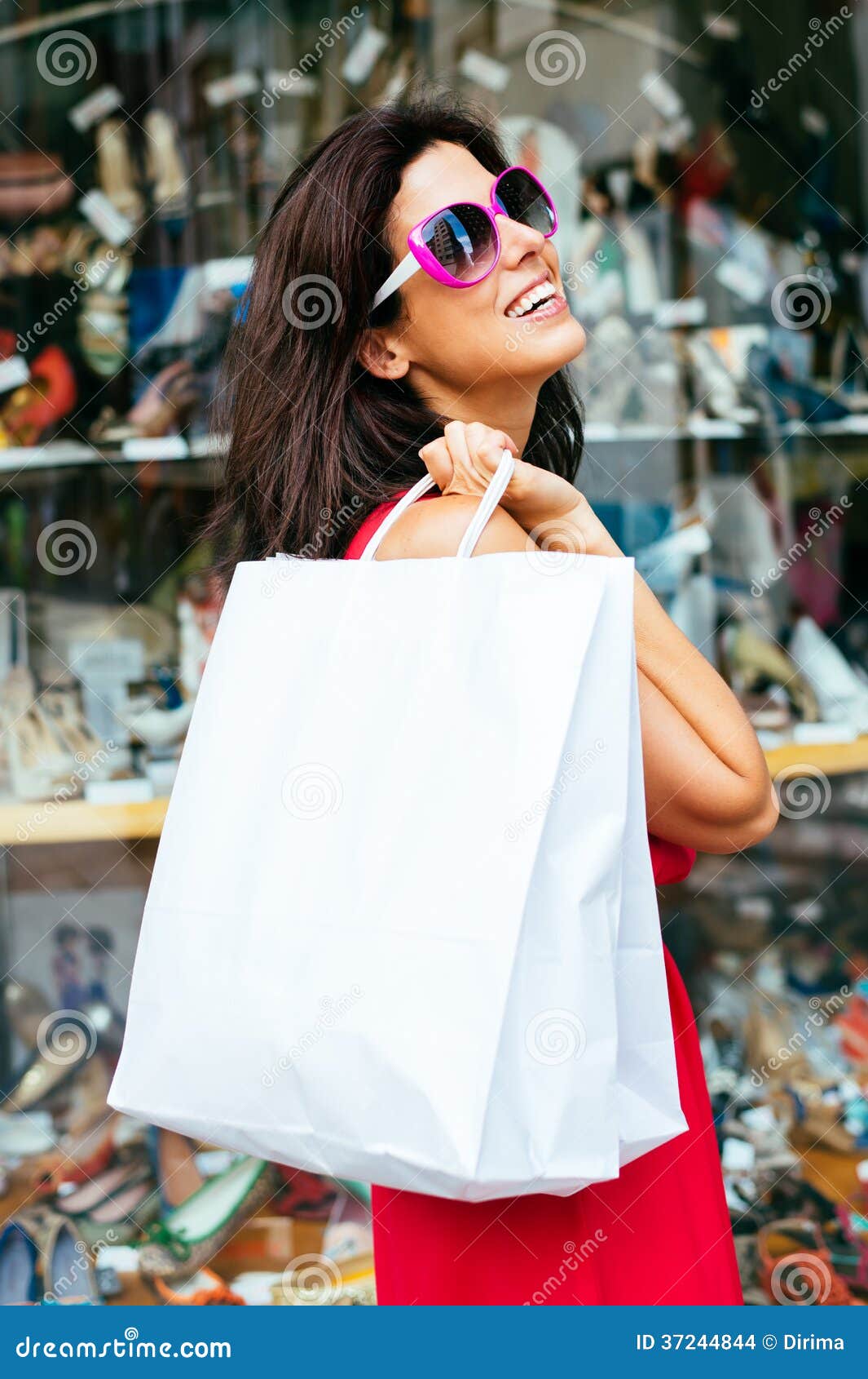 Joyful Fashion Woman Shopping and Walking Stock Photo - Image of girl ... Joyful Fashion Woman Shopping and Walking Stock Photo - Image of girl ...