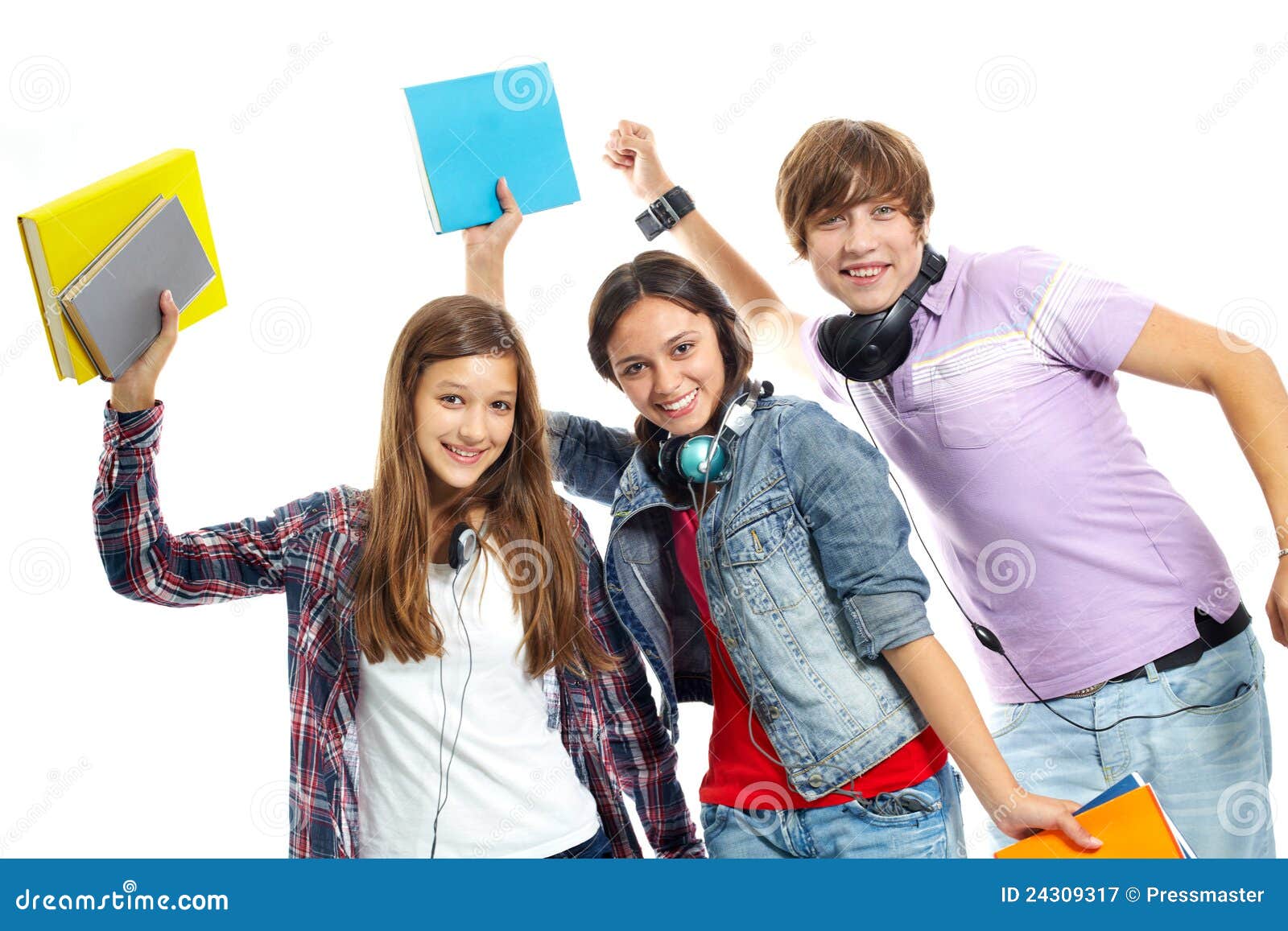 Joyful friends stock image. Image of adolescent, group - 24309317