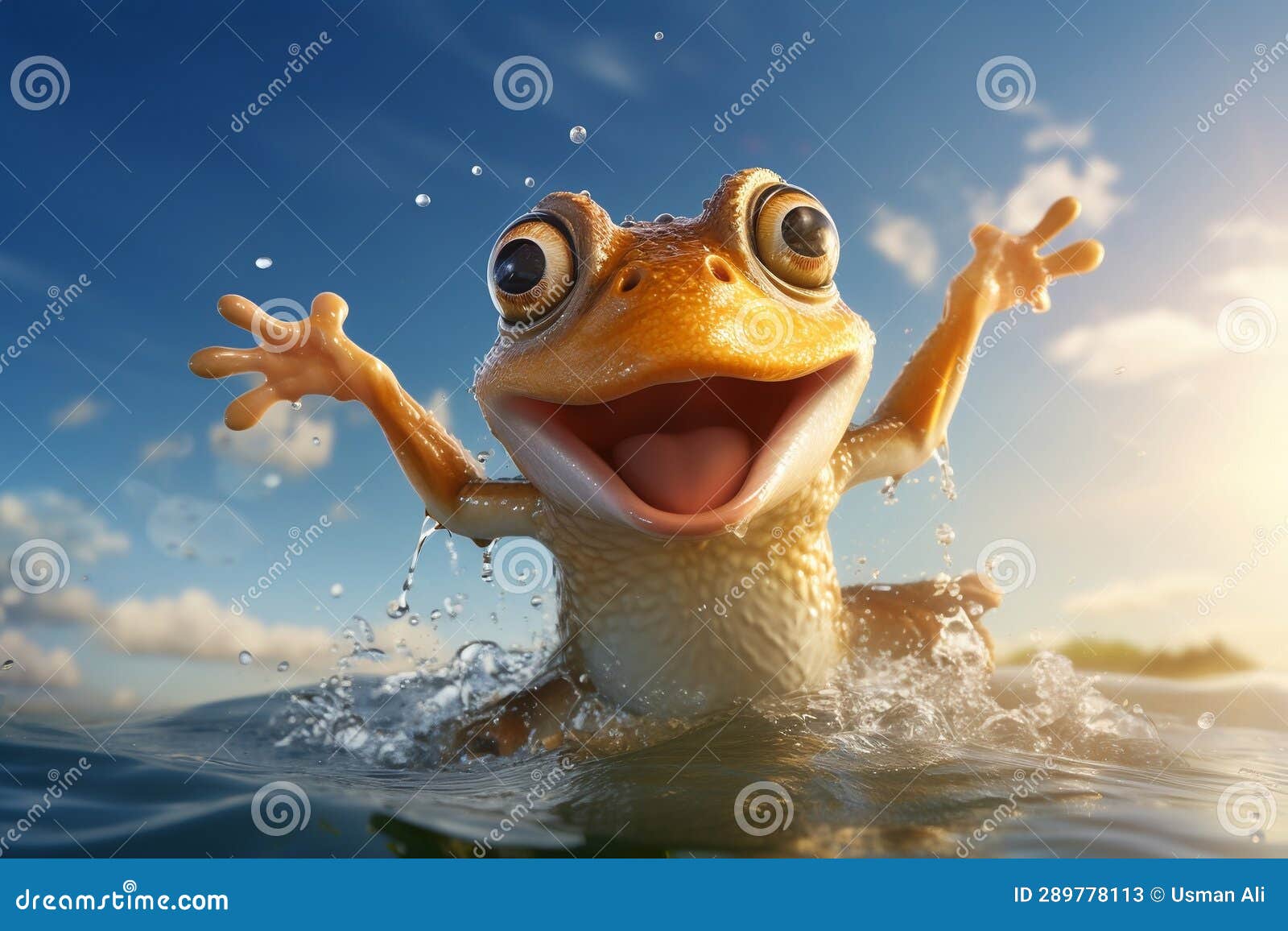 Joyful Frog Celebrating Leap Day On A Sunny Calendar Backdrop Stock ...
