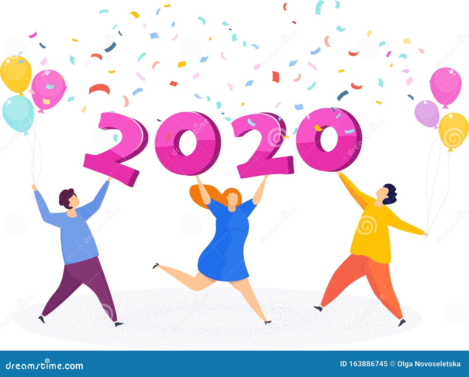 Joyful Funny Tiny People Dancing and Bouncing. Stock Vector ...