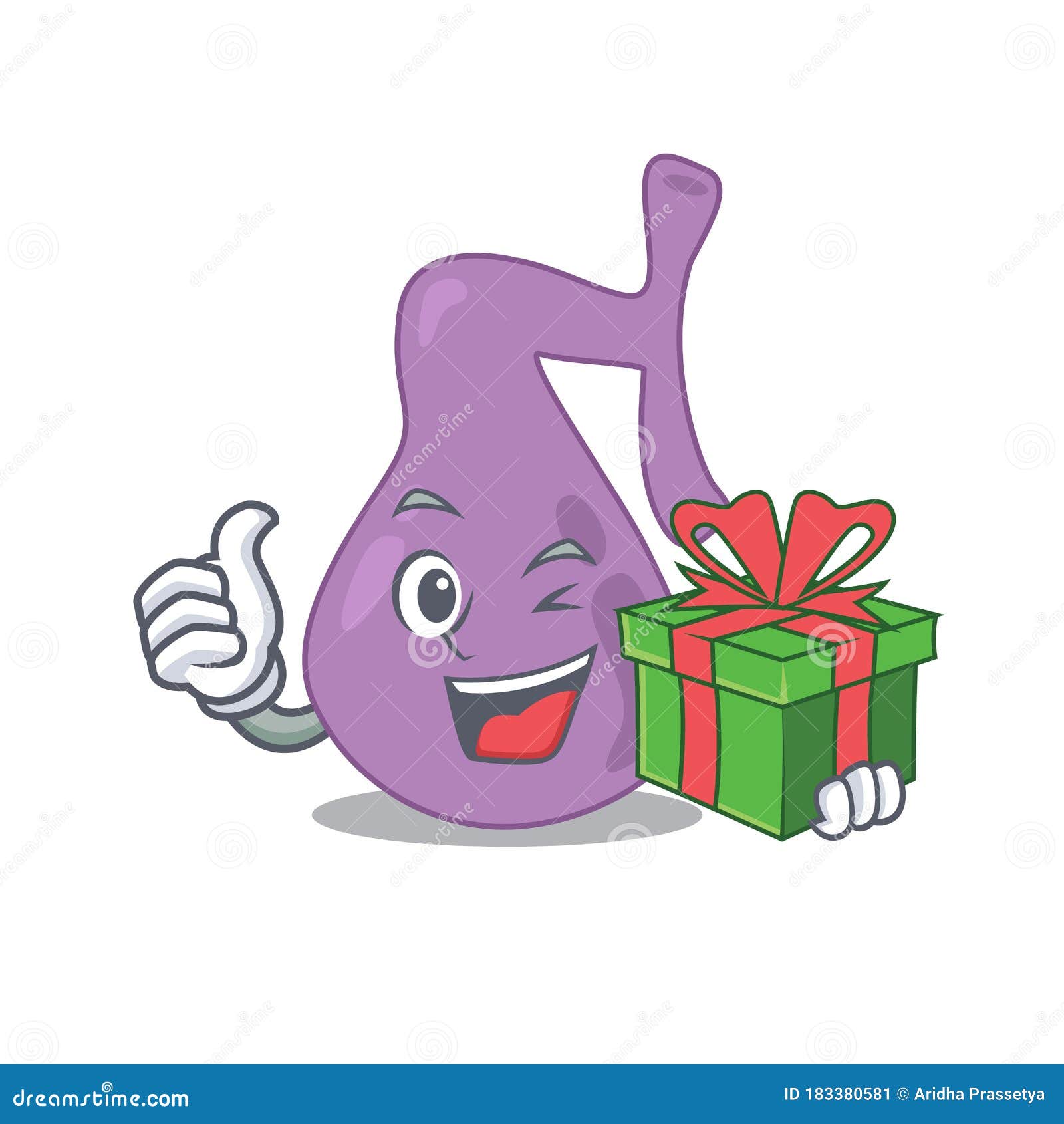 Joyful Gall Bladder Cartoon Character with a Big Gift Box Stock Vector ...