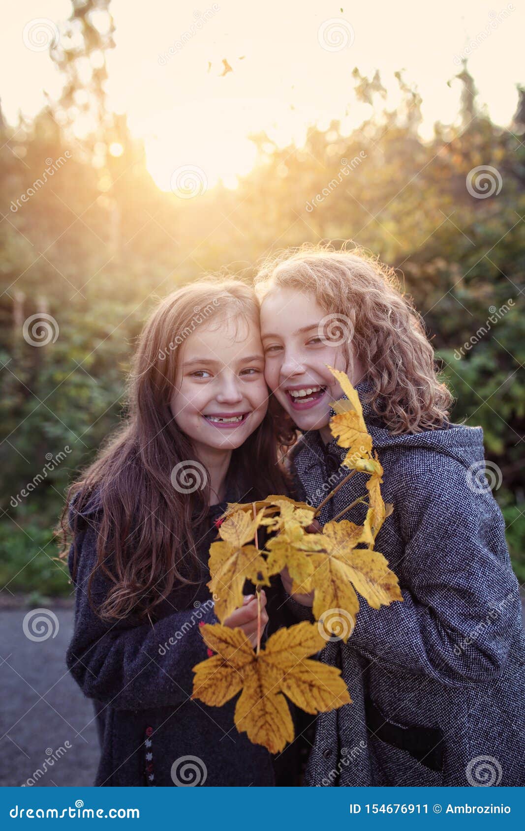 Joyful Girls Laugh at a Beautiful Day Stock Image - Image of ...