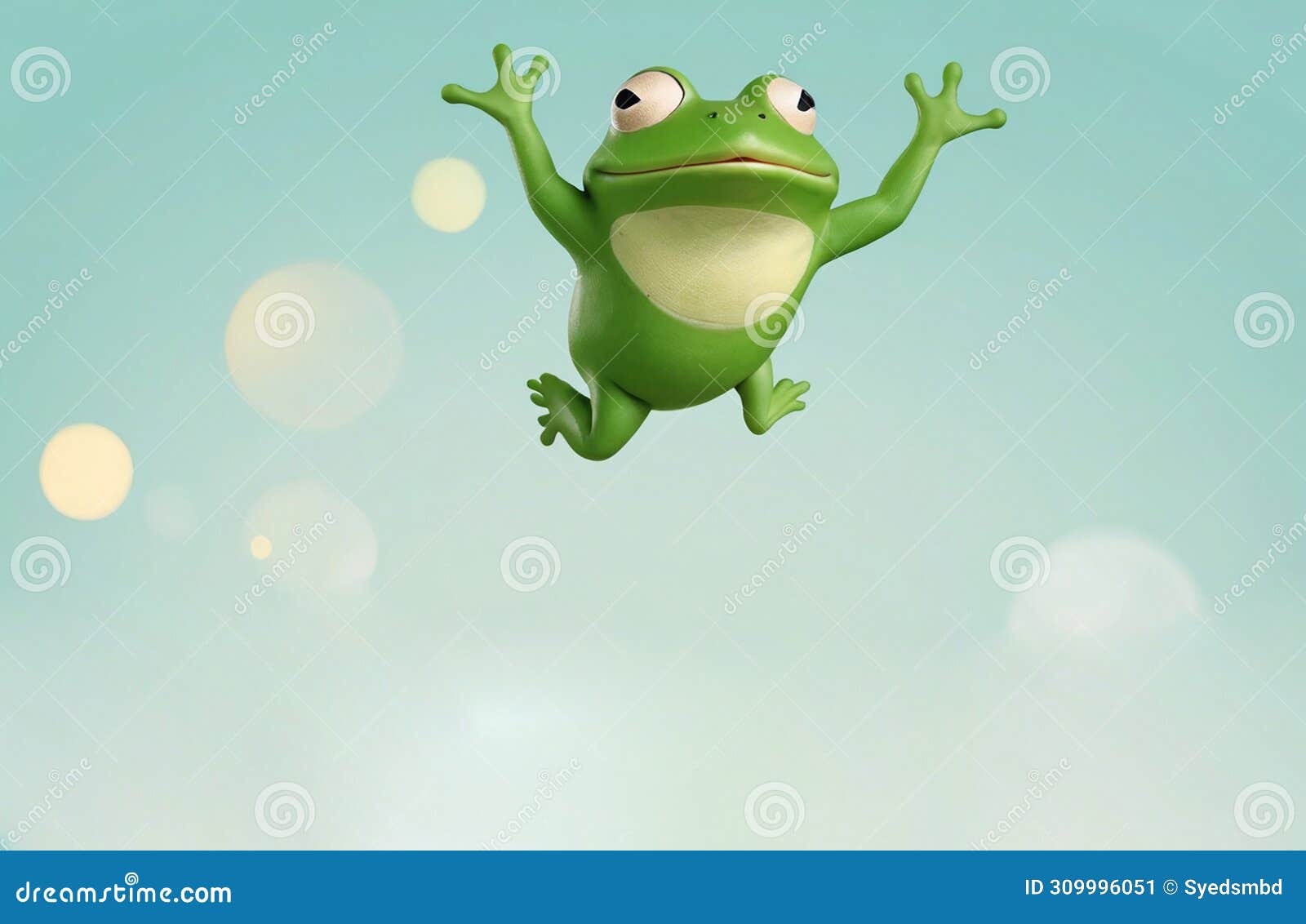 Joyful Green Furry Cartoon Monster. Generative Ai Royalty-Free ...