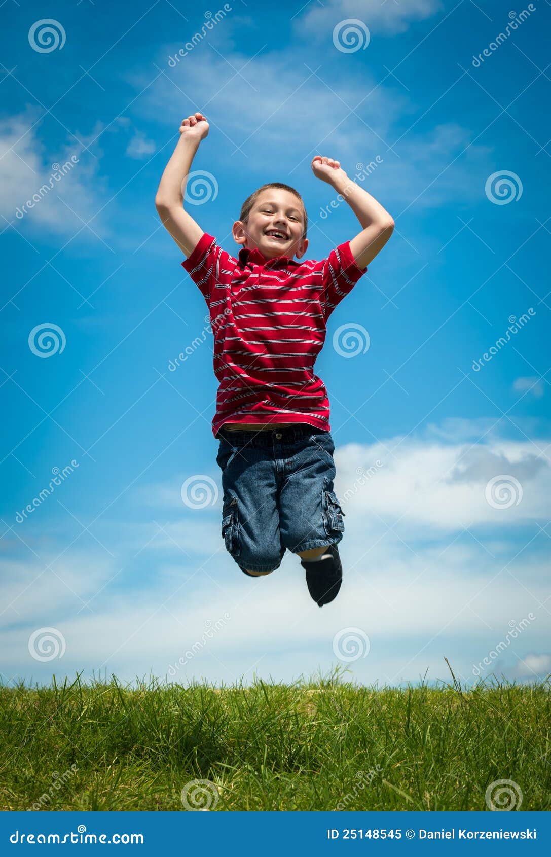 Joyful kid jumping happy stock image. Image of happiness - 25148545
