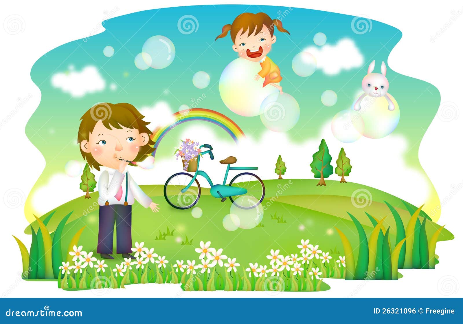 Joyful Life stock illustration. Illustration of nature - 26321096