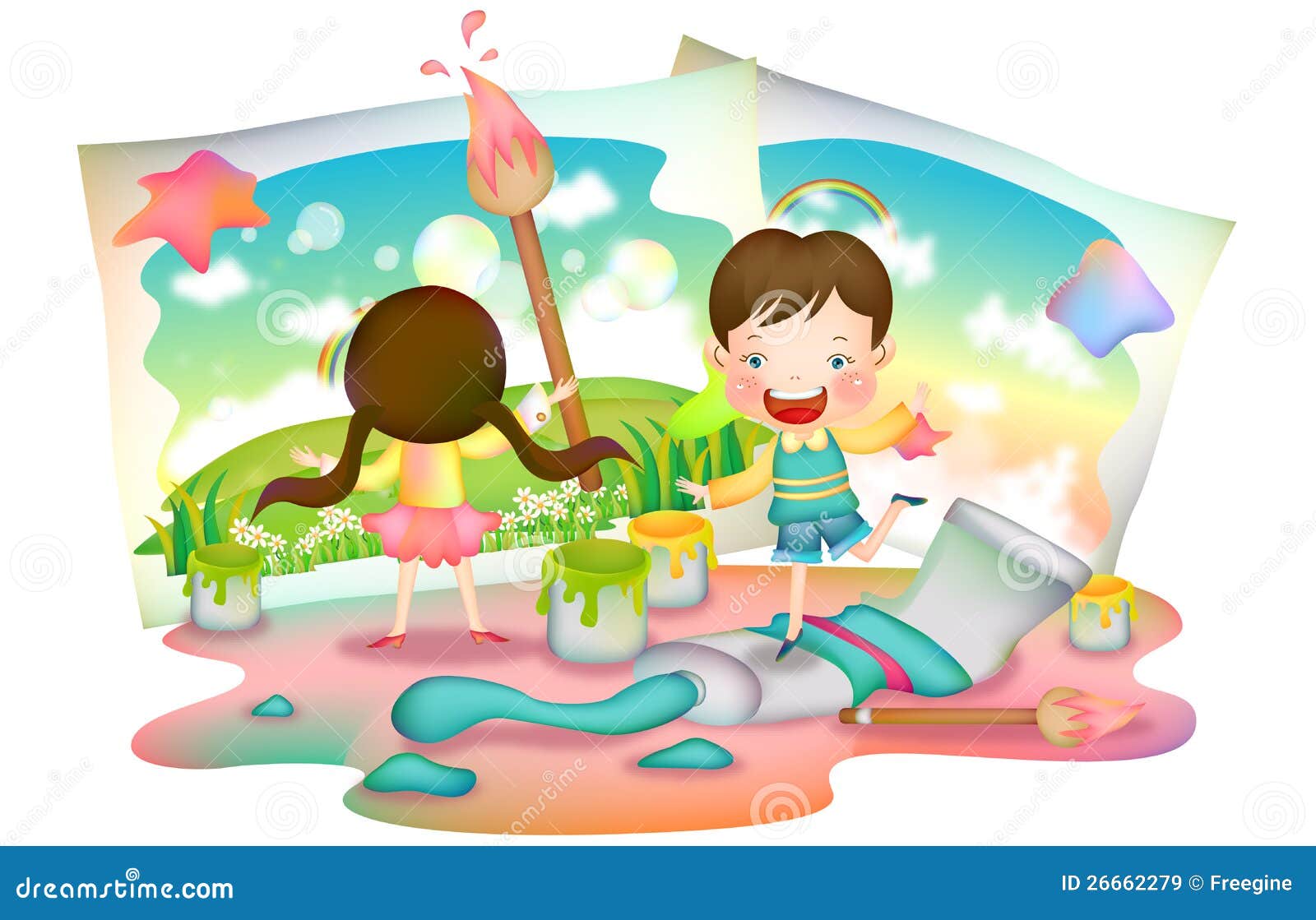 Joyful Life stock illustration. Illustration of paintbrush - 26662279