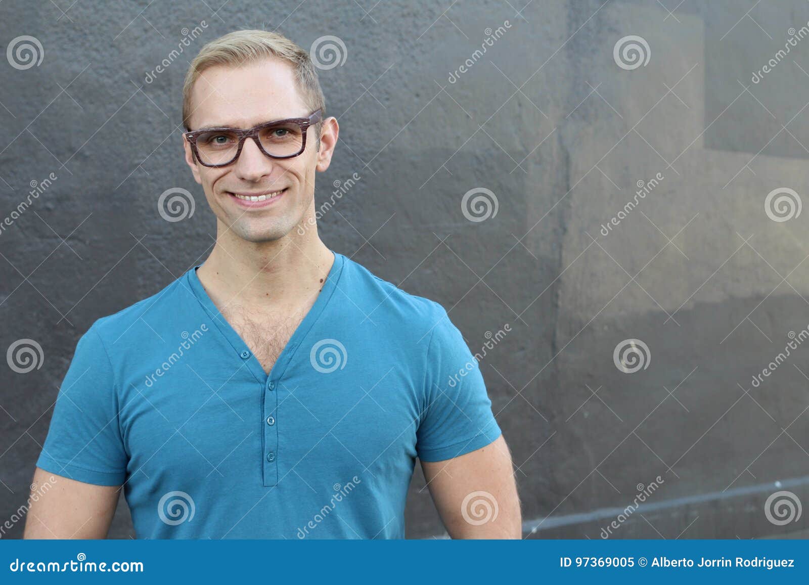 Joyful Male Smiling Isolated Close Up with Copy Space Stock Image ...