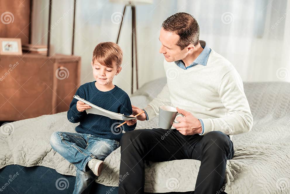 Joyful Nice Boy Asking for Help Stock Image - Image of caucasian ...