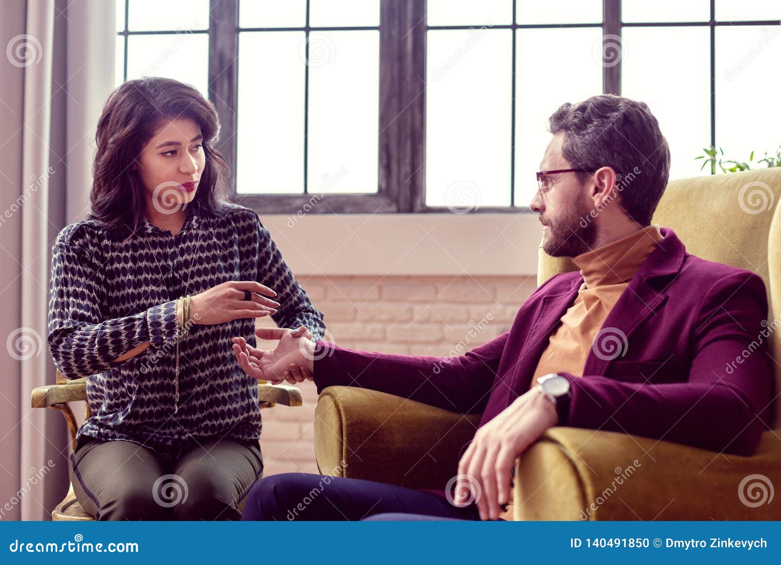 Joyful Nice People Interacting with Each Other Stock Photo - Image of ...