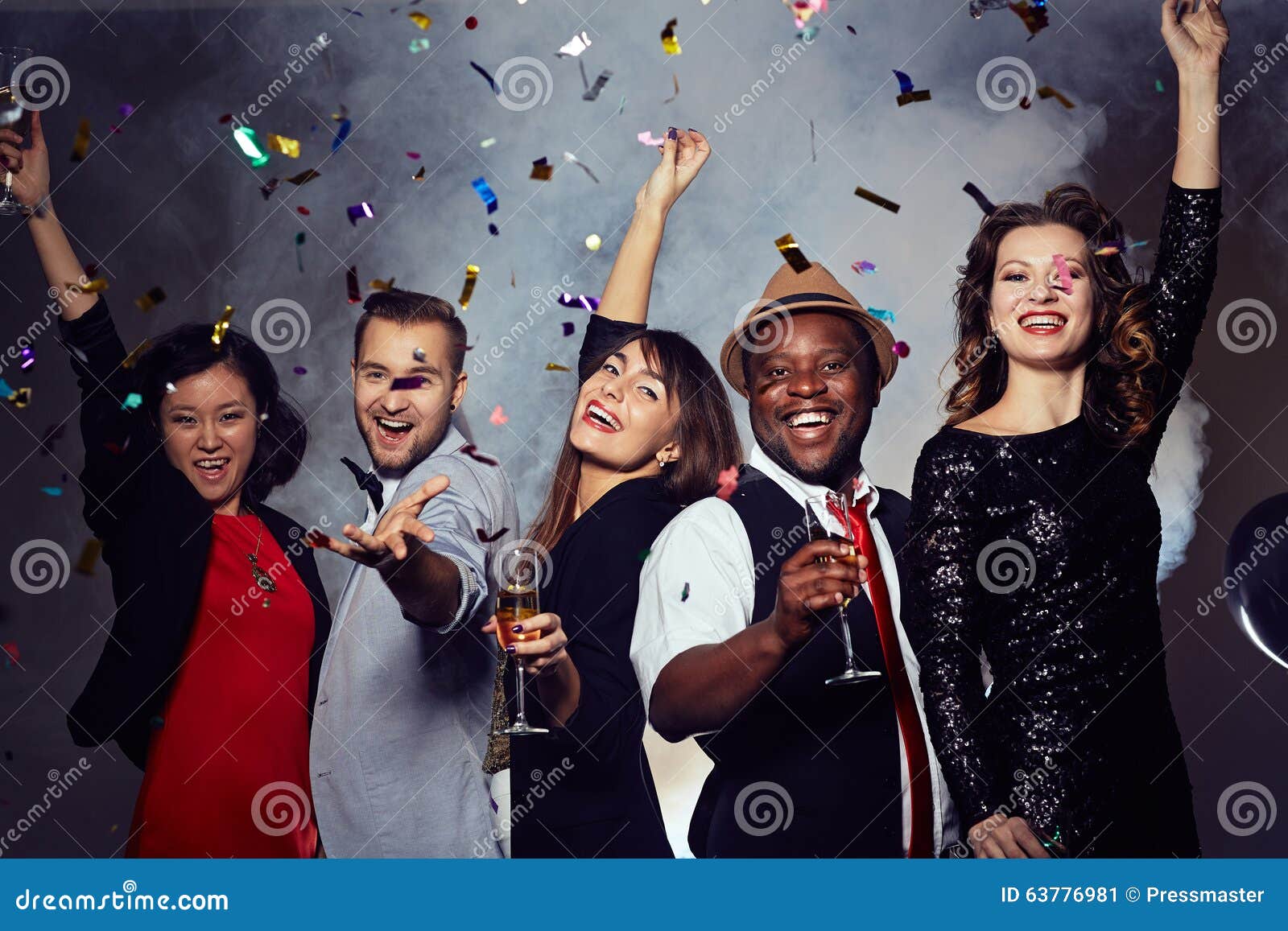 Joyful people stock image. Image of gathering, champagne - 63776981