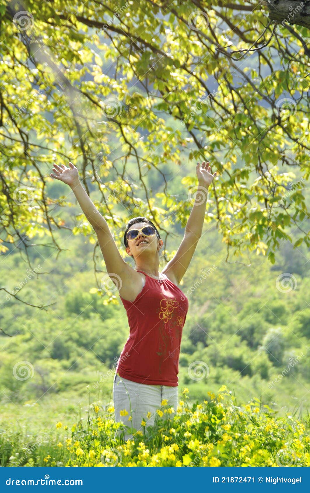 Joyful Summer stock image. Image of outdoors, female - 21872471