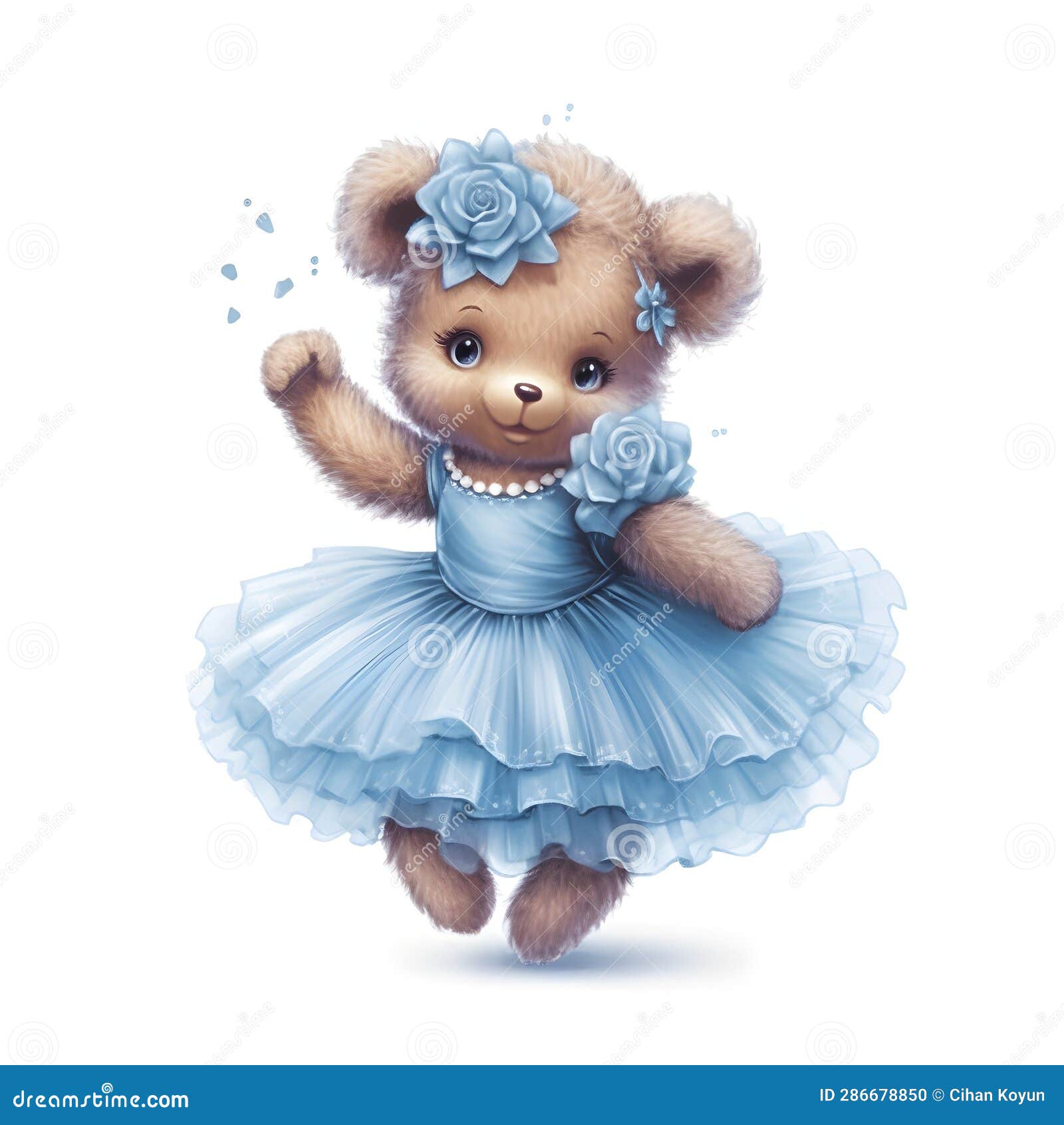 Joyful Tutu Bear Illustration Stock Illustration - Illustration of ...