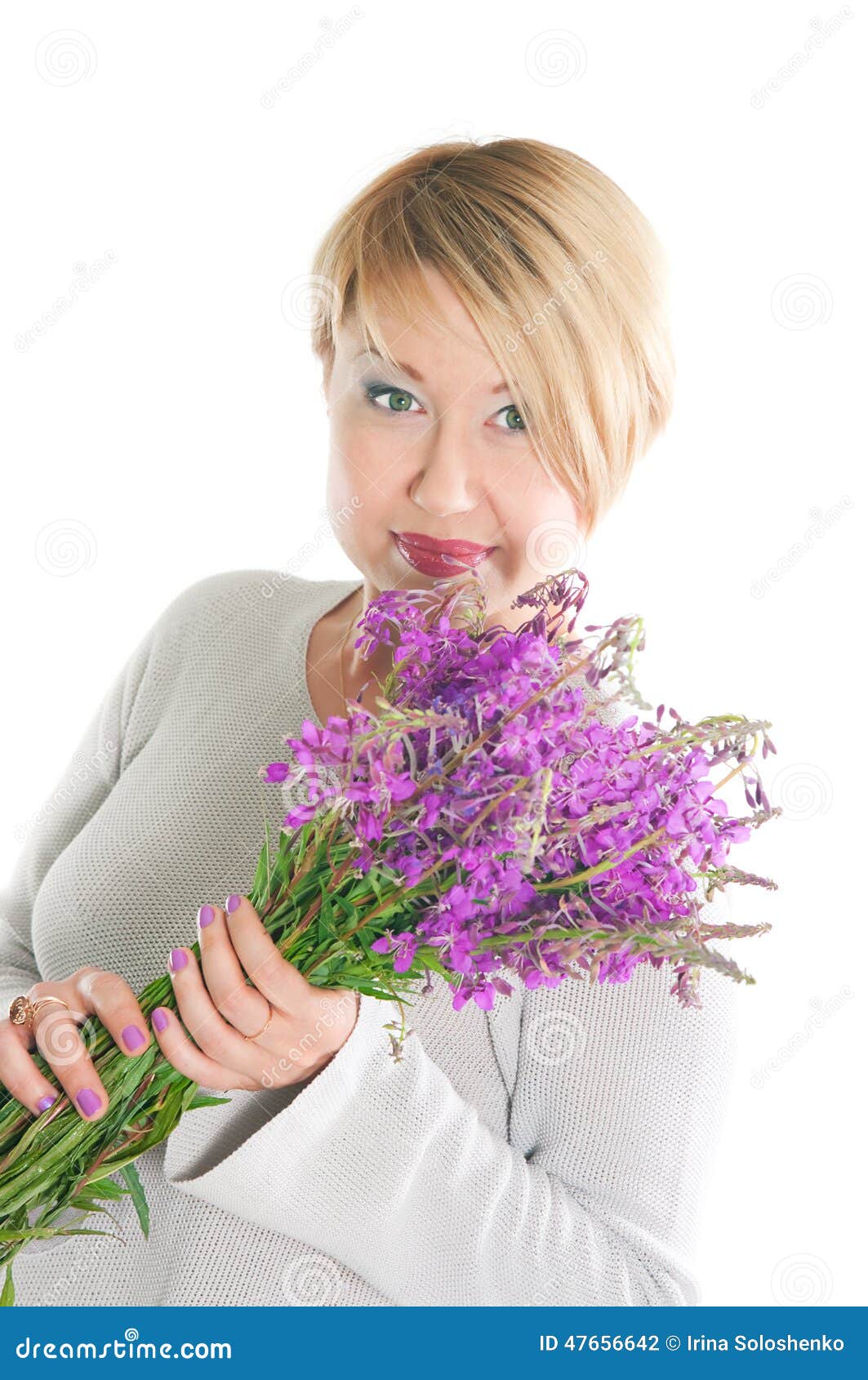 Joyful woman stock photo. Image of field, lium, adult - 47656642