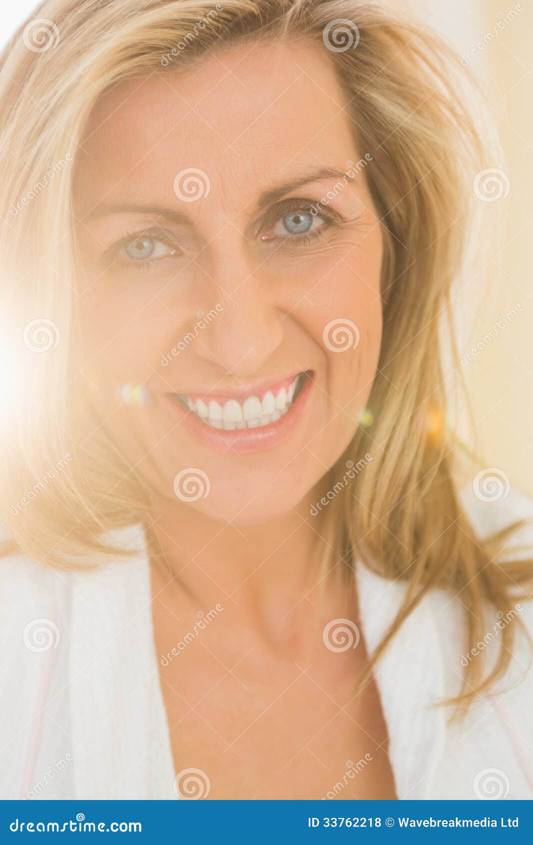Joyful Woman Posing and Looking at Camera Stock Photo - Image of camera ...