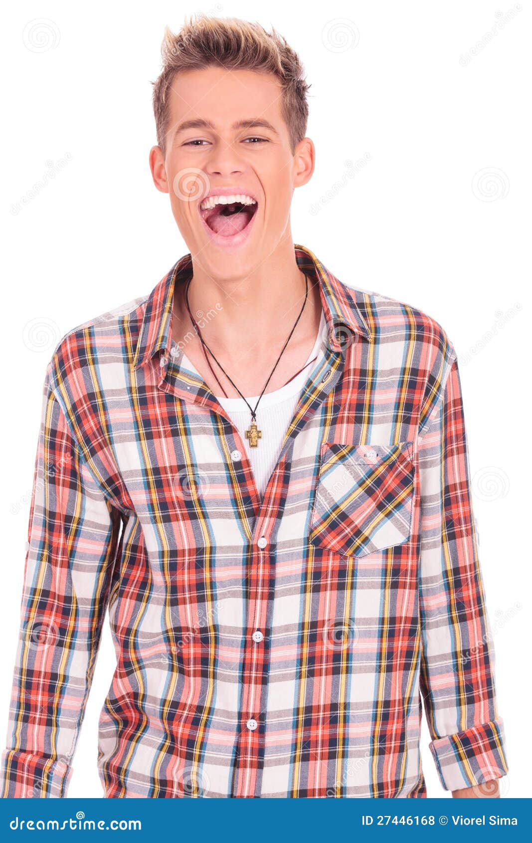 Joyful young man yelling stock photo. Image of latin - 27446168