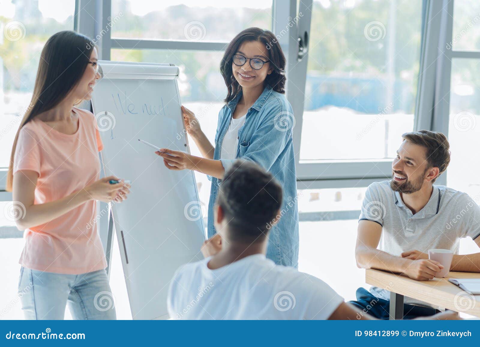 Joyful Young People Attending a Training Seminar Stock Image - Image of ...