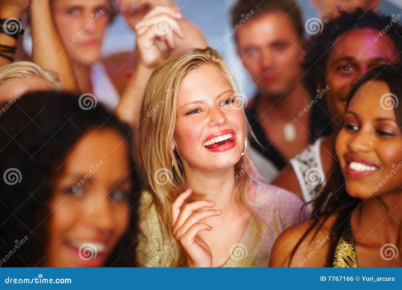 Joyful Young People Dancing Happily Stock Photo - Image of dance, girl ...