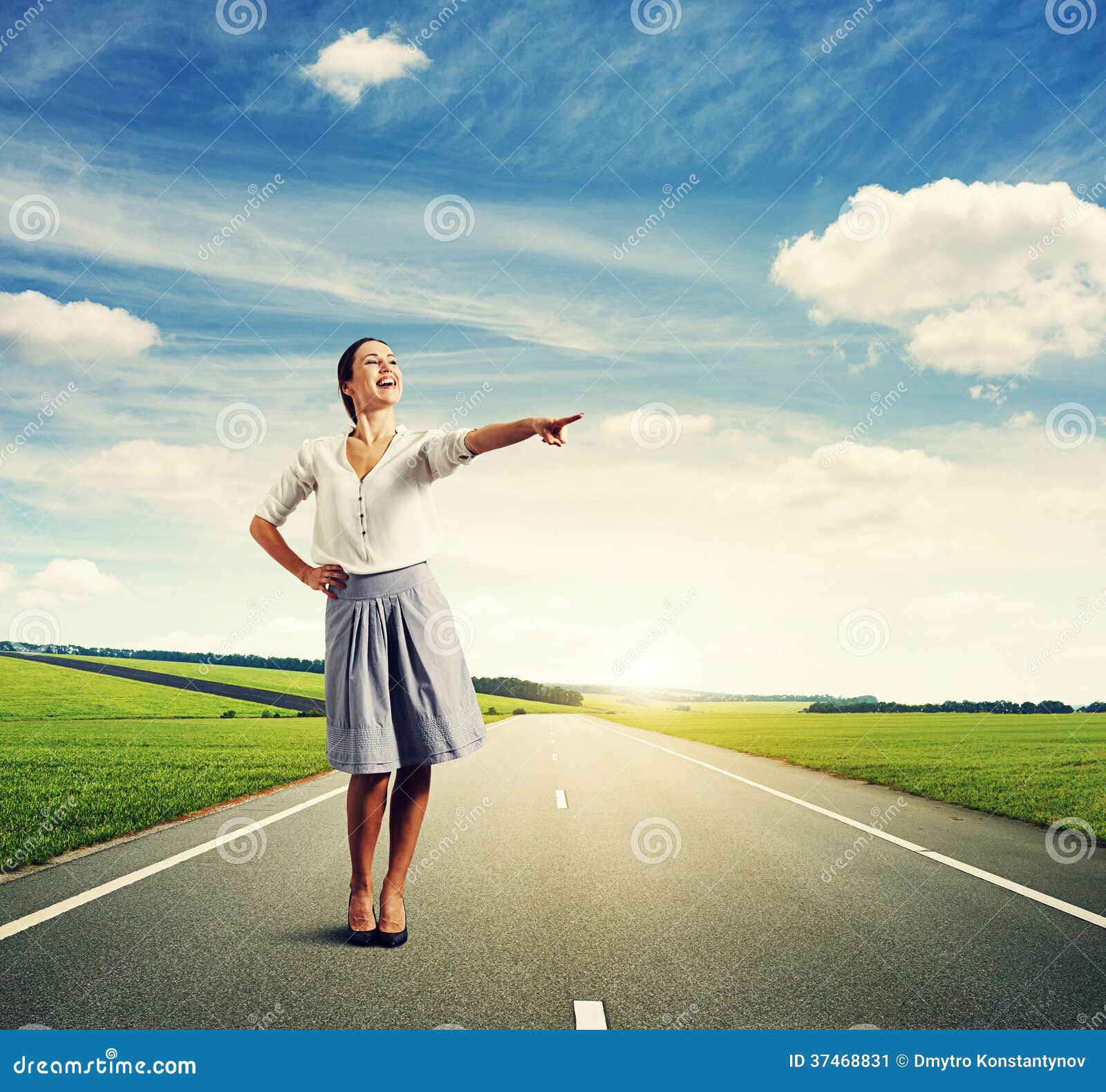 Joyful Young Woman Laughing Stock Image - Image of joyful, successful ...