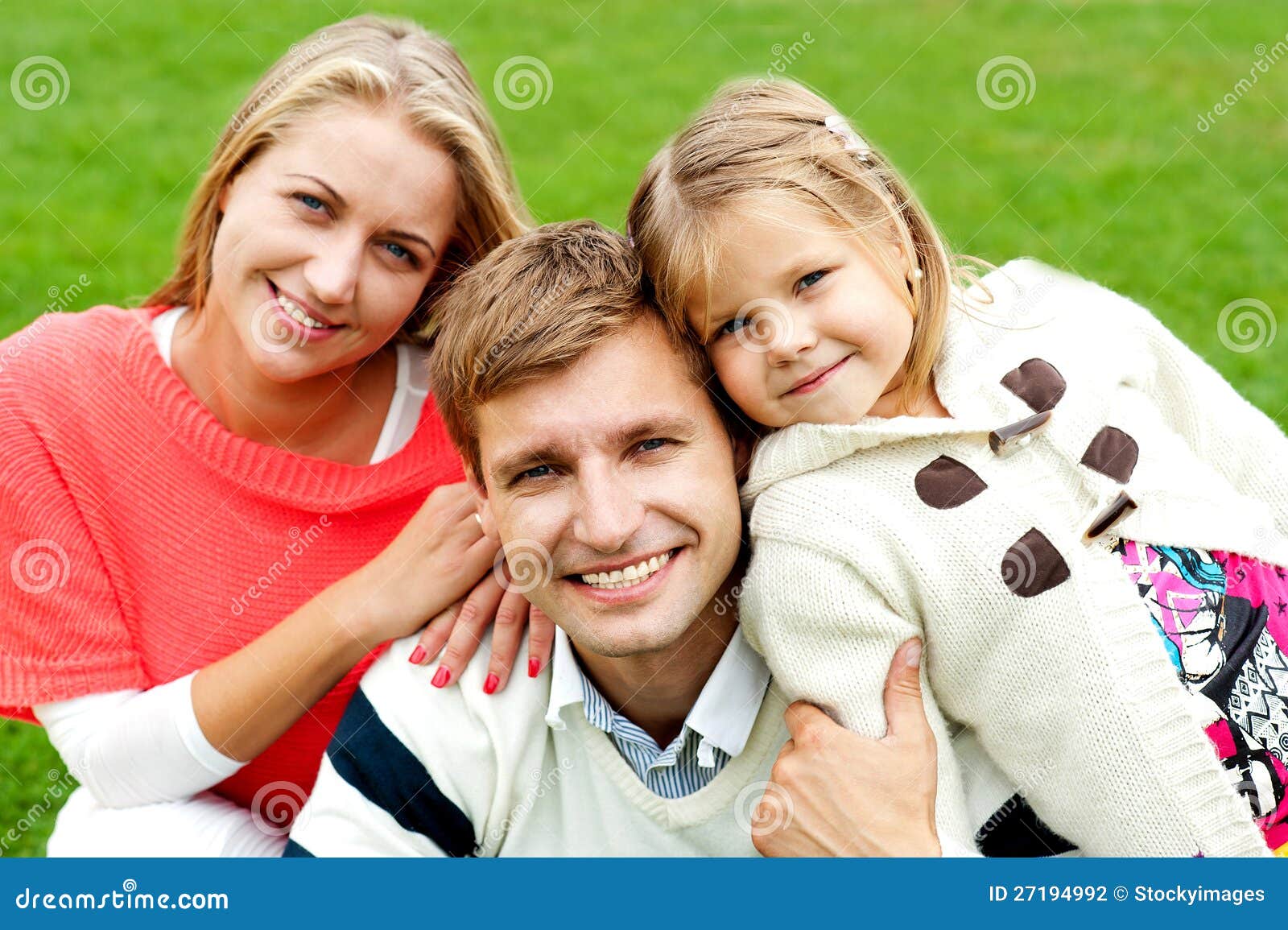 Joyous Family of Three. Loving and Caring Stock Photo - Image of child ...