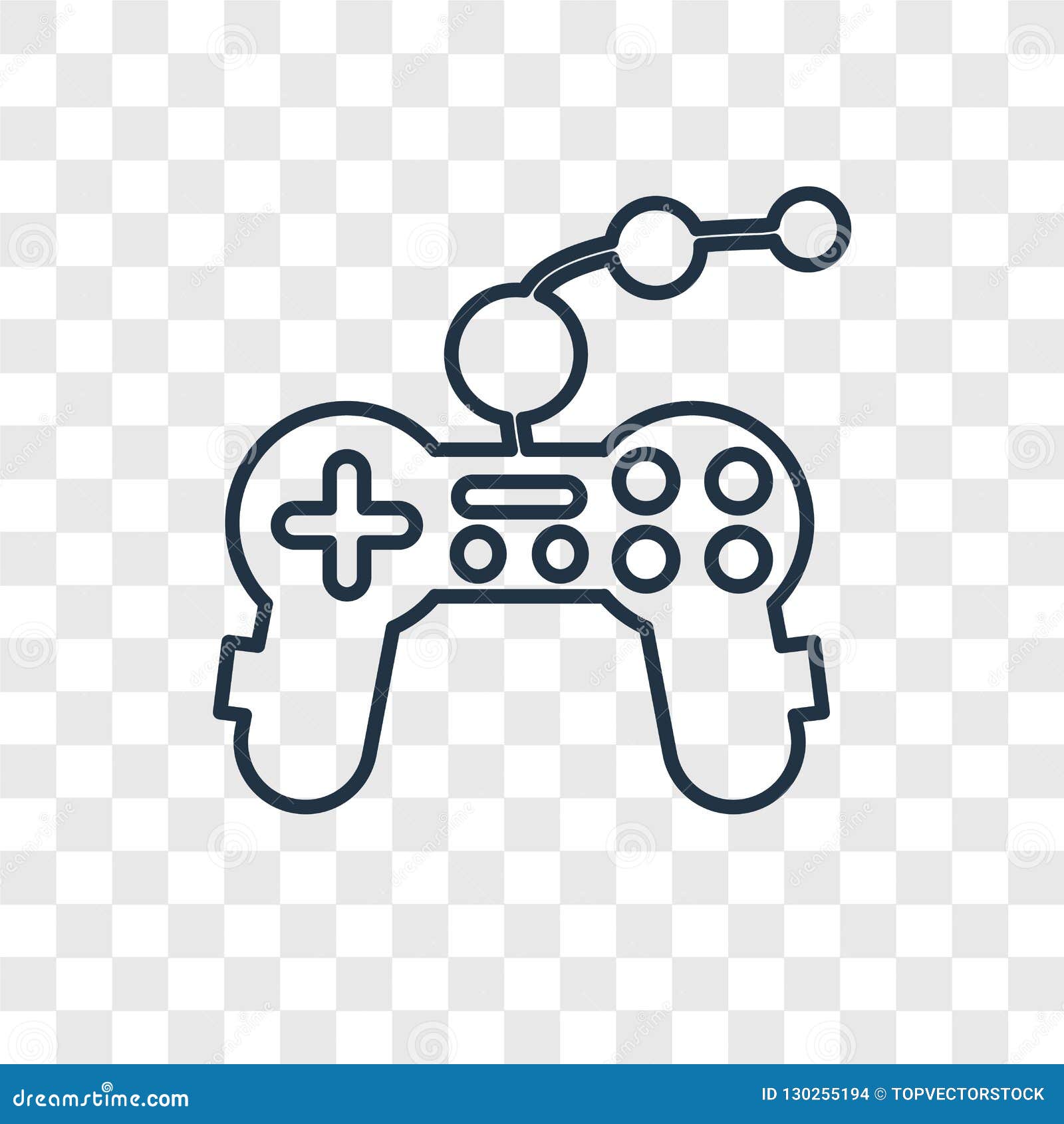 Joypad Concept Vector Linear Icon Isolated on Transparent Background ...