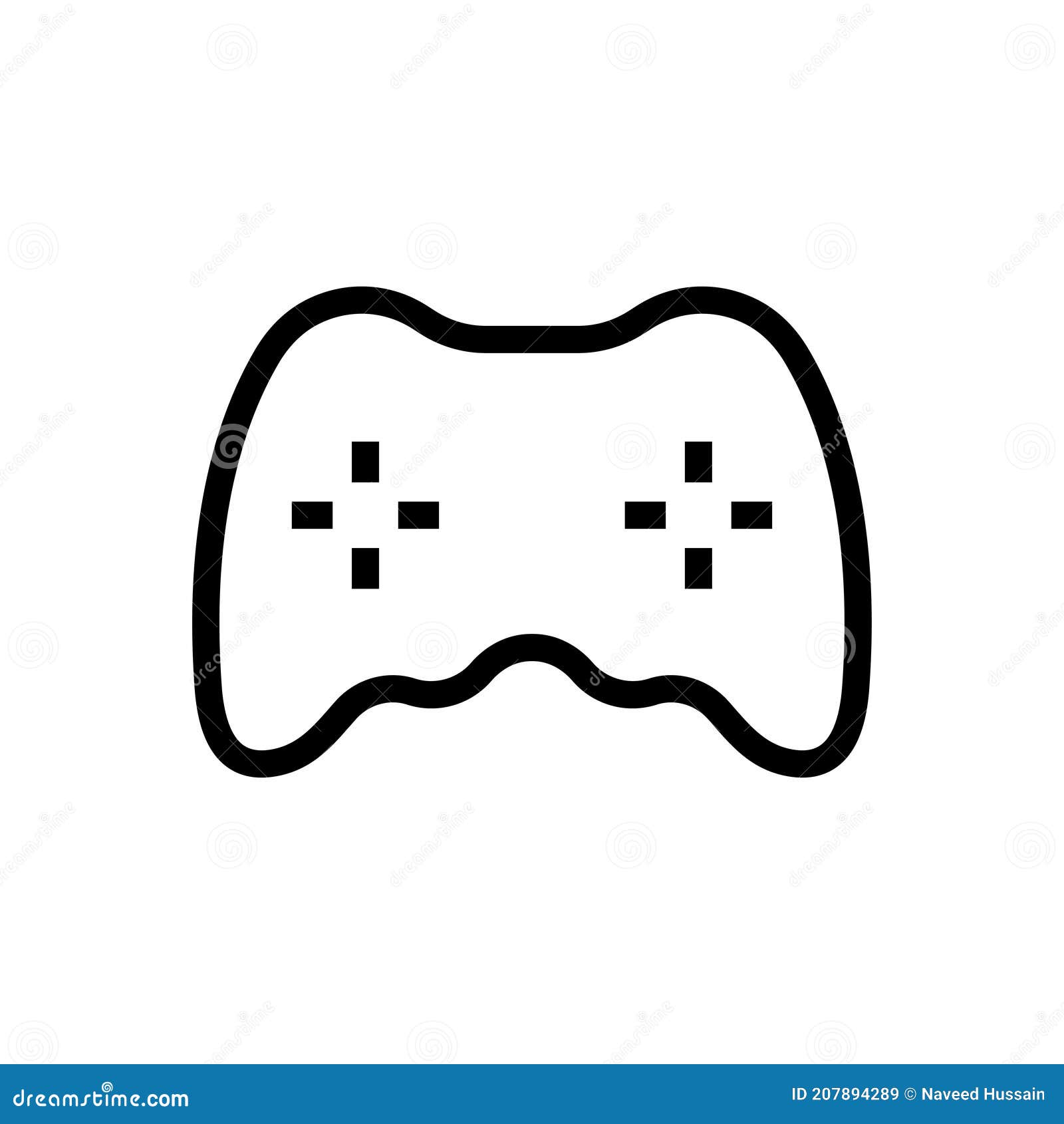Joypad Vector Thin Line Icon Stock Vector - Illustration of line ...