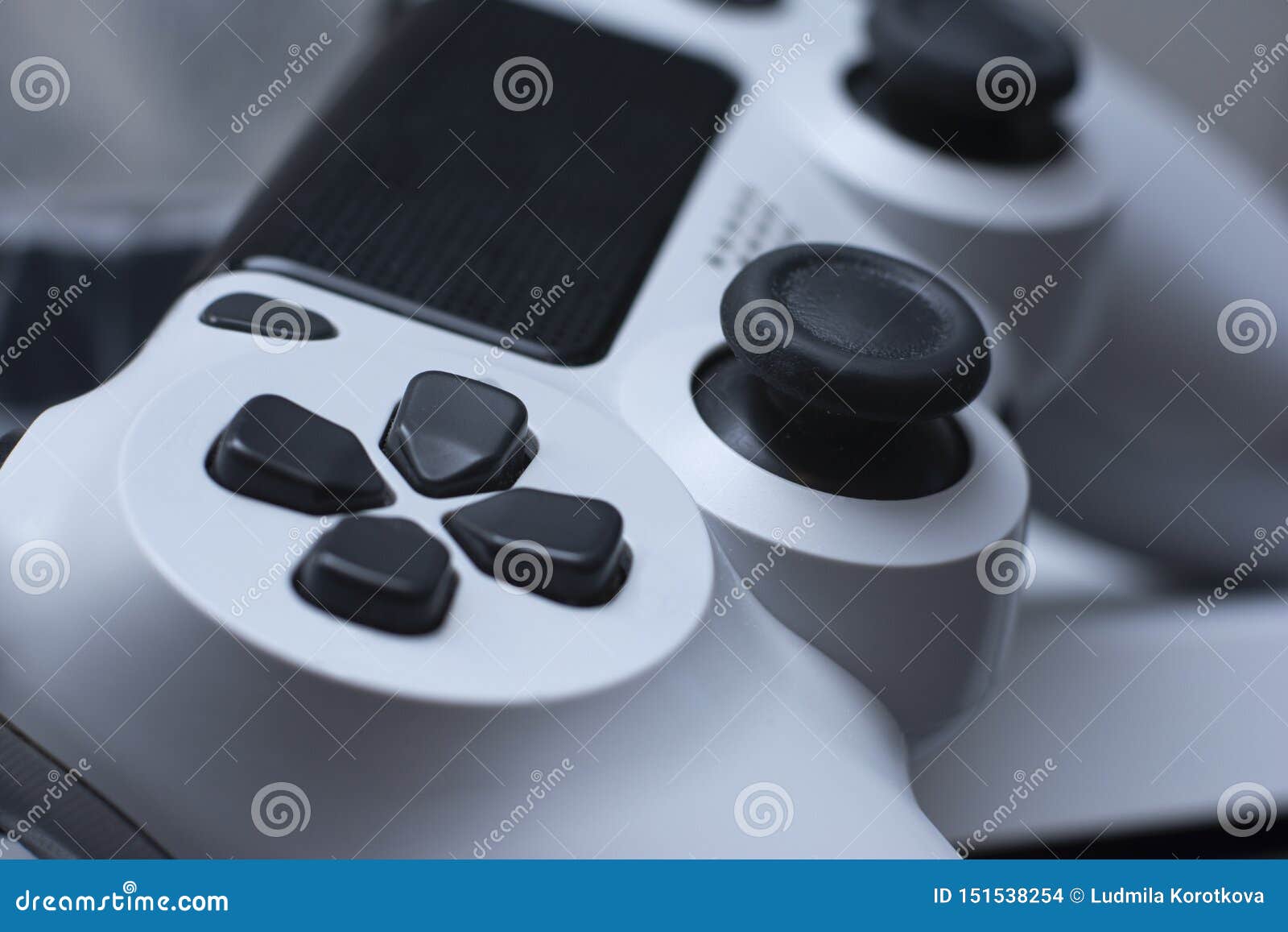 Joystic. Close Up Macro View from Dualshock 4 Wireless Controller Stock ...