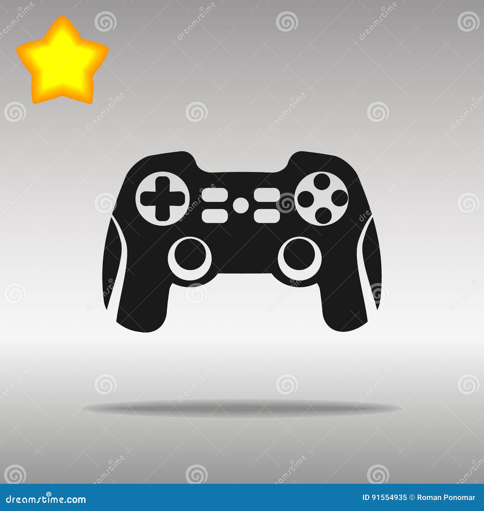 Joystick Black Icon Button Logo Symbol Stock Vector - Illustration of ...