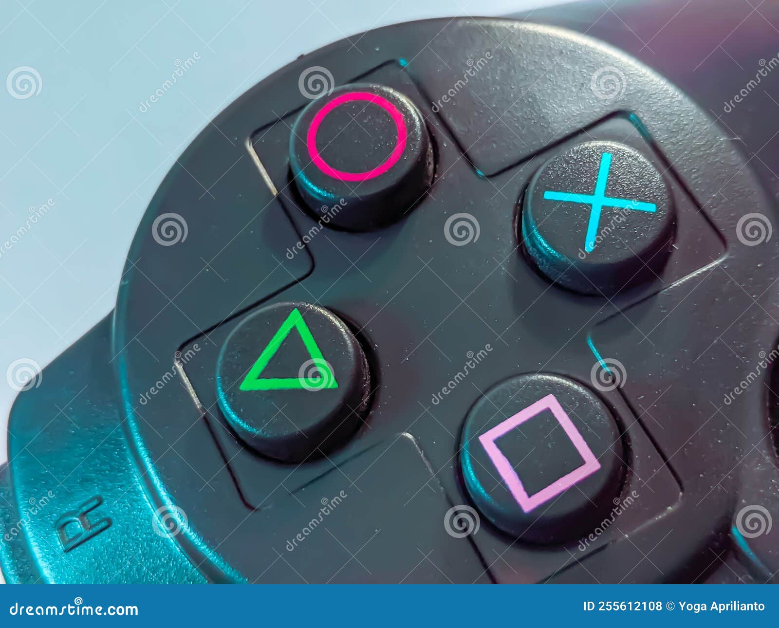 Joystick Button Triangle Square Circle X Stock Photo - Image of game ...