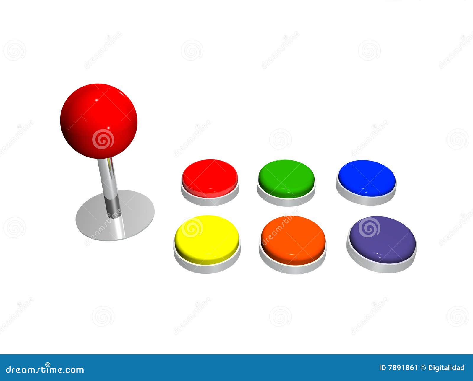 Joystick And Buttons Stock Image - Image: 7891861