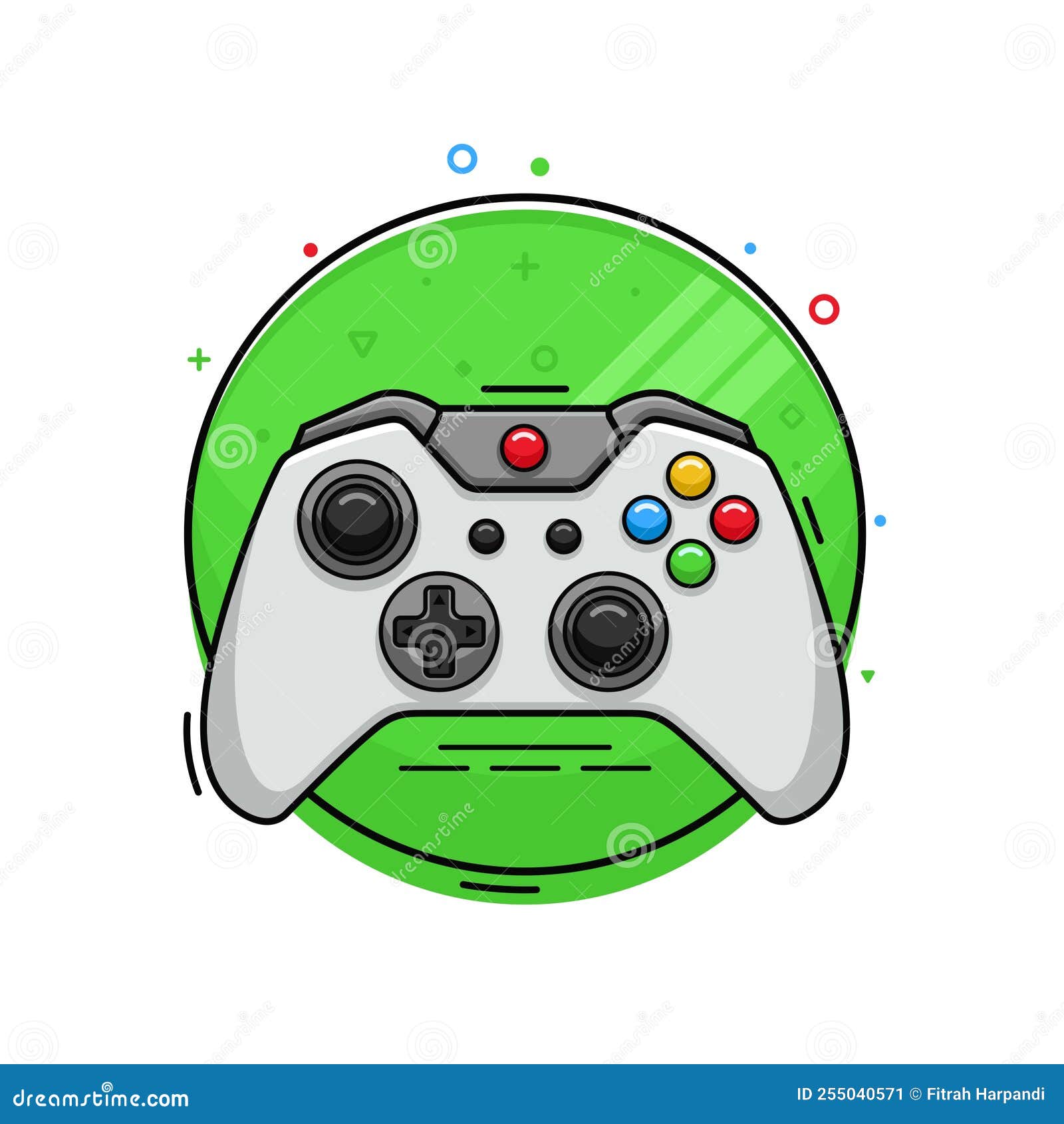 Joystick Controller Game Console Design Icon Illustration Stock Vector ...
