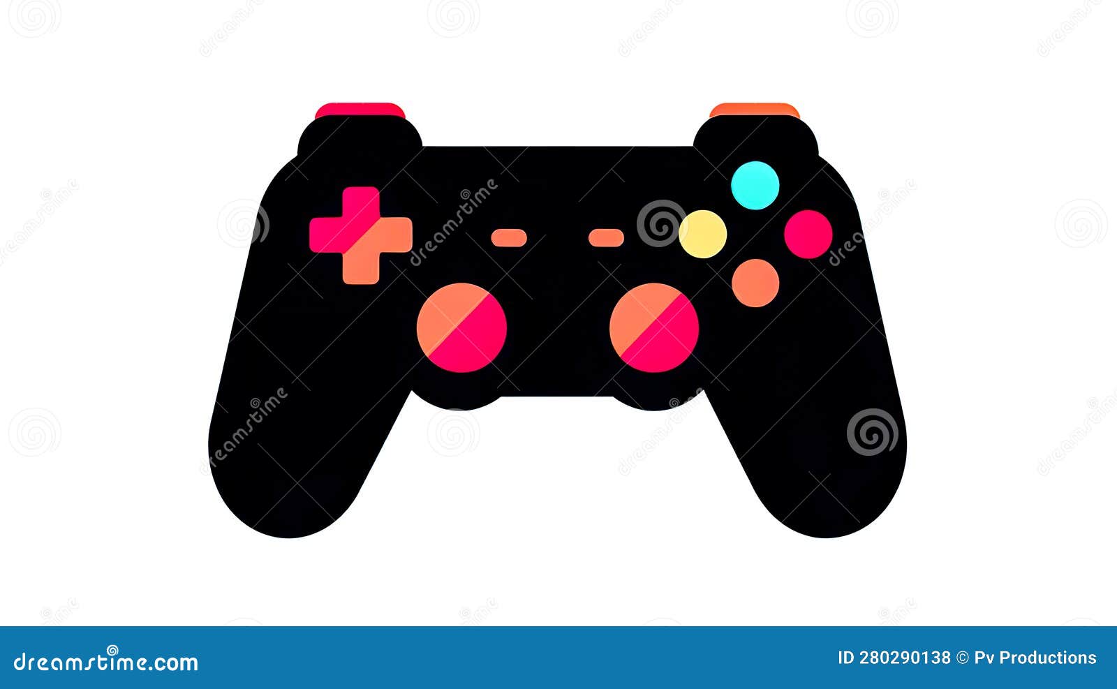 Joystick Controller Icon Illustration for Gaming, Generative AI. Stock ...