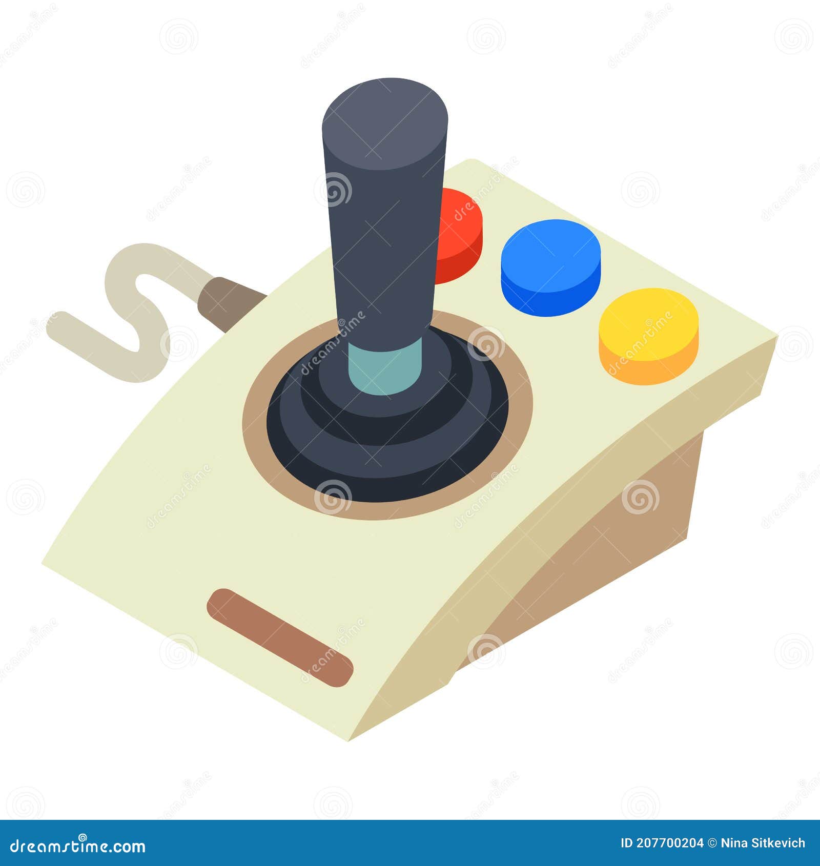 Joystick Controller Icon, Isometric Style Stock Illustration ...