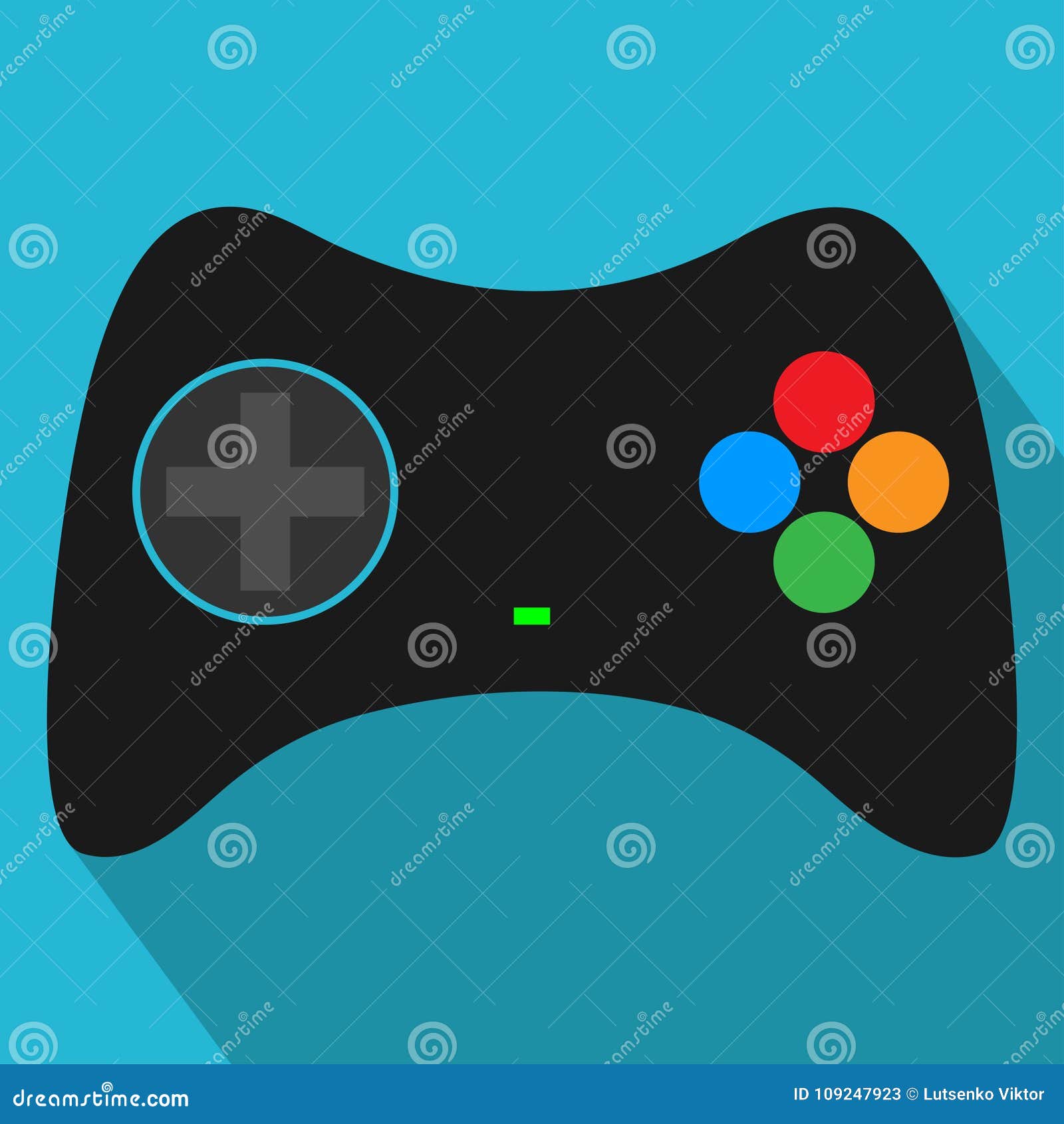 Joystick. Flat Controller Element Stock Illustration - Illustration of ...