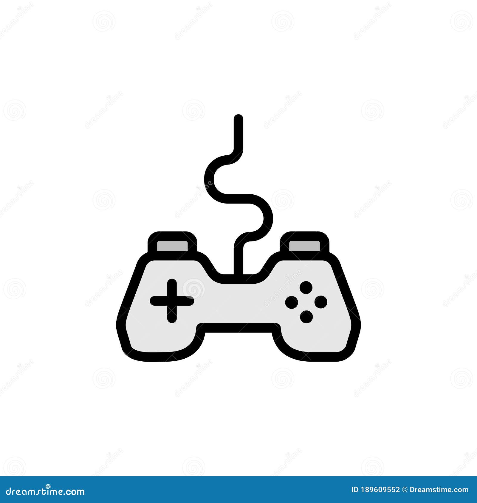 Joystick, Game Controller Icon. Simple Color with Outline Vector ...