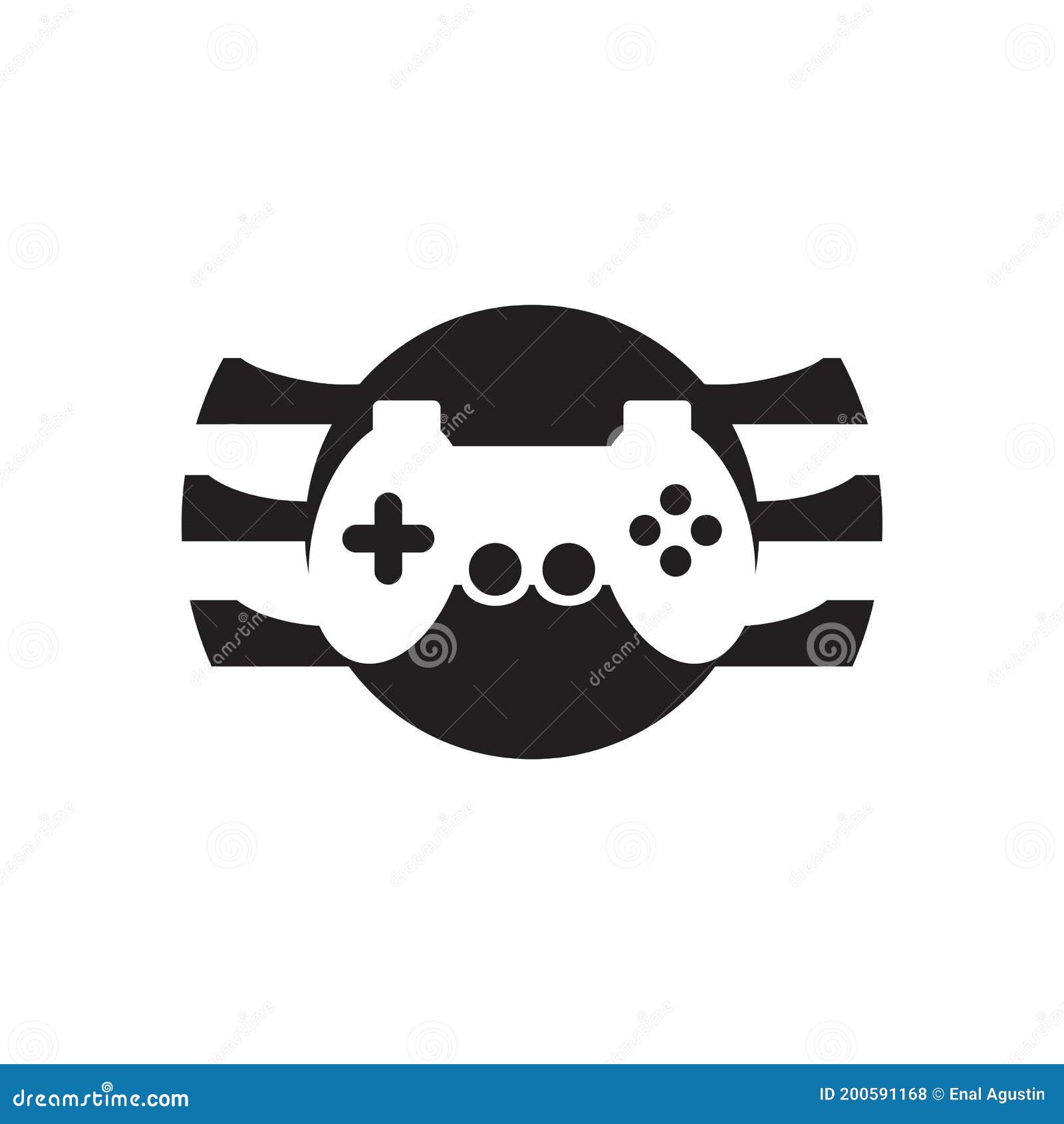 Joystick Game Controller Logo Design Template Stock Vector ...
