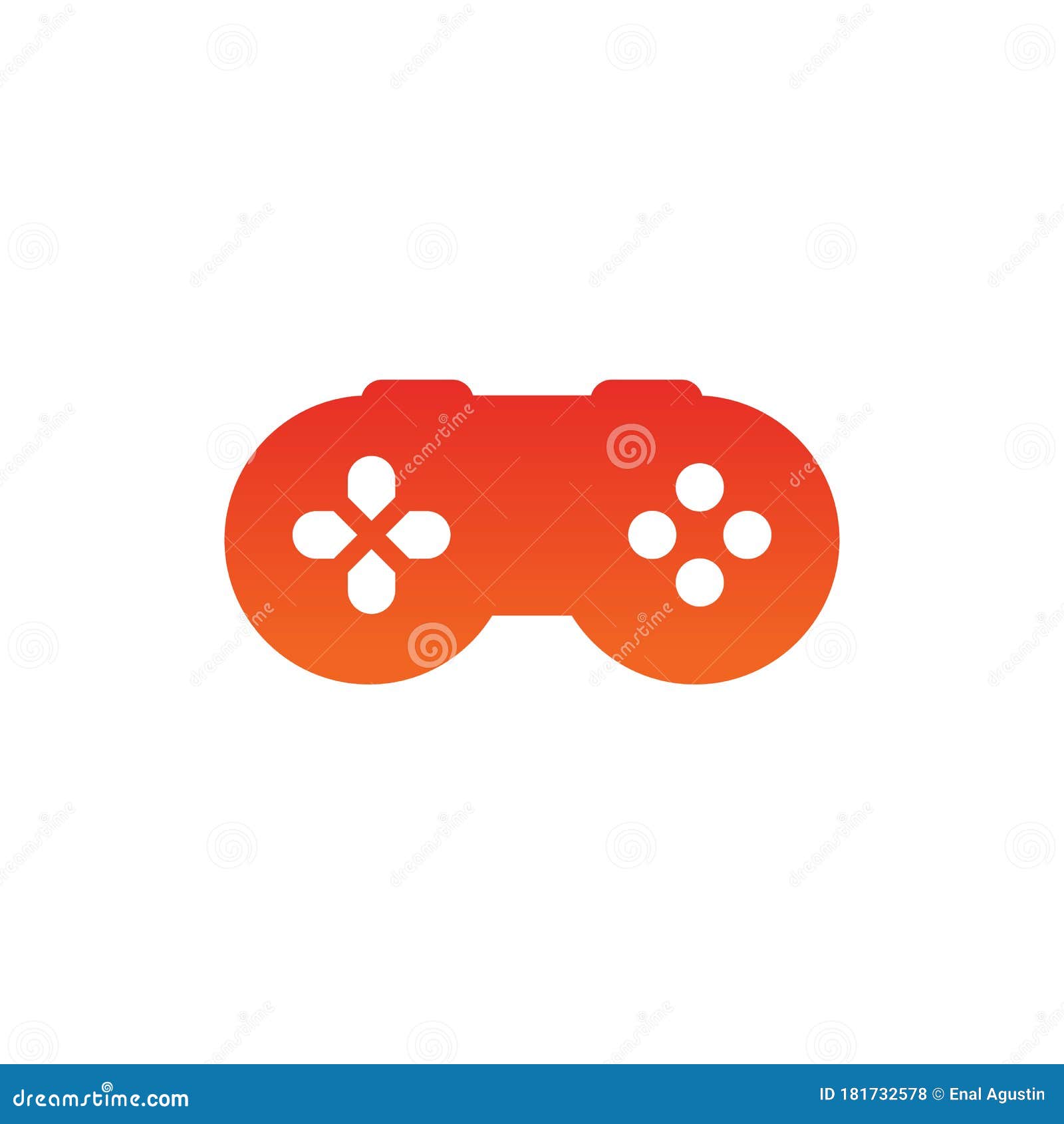 Joystick Gamer Logo Design Template Stock Vector - Illustration of ...