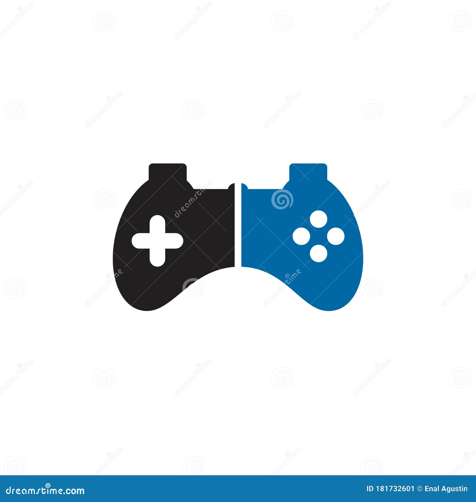 Joystick Gamer Logo Design Template Stock Vector - Illustration of ...