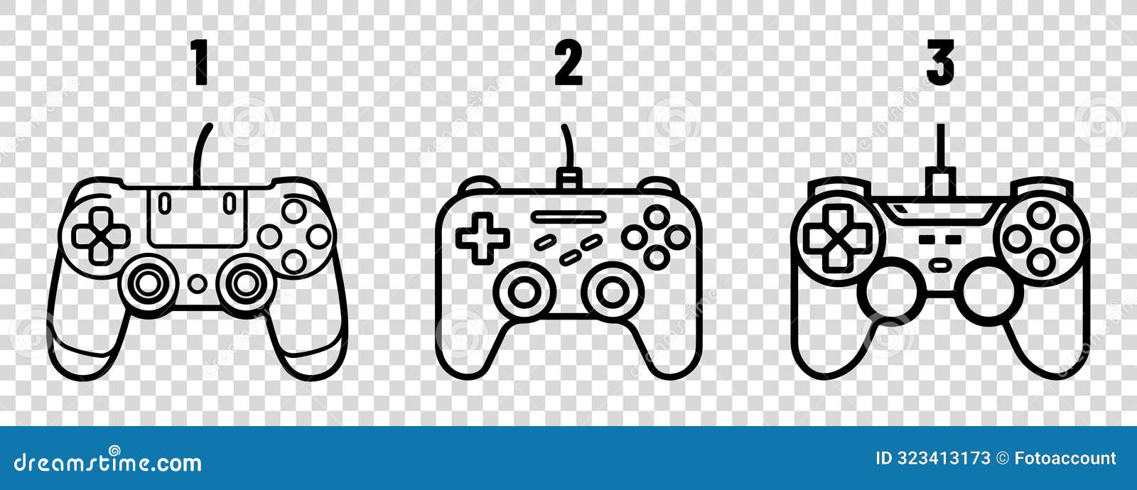 Joystick And Games Controller Icons - Different Vector Illustrations ...