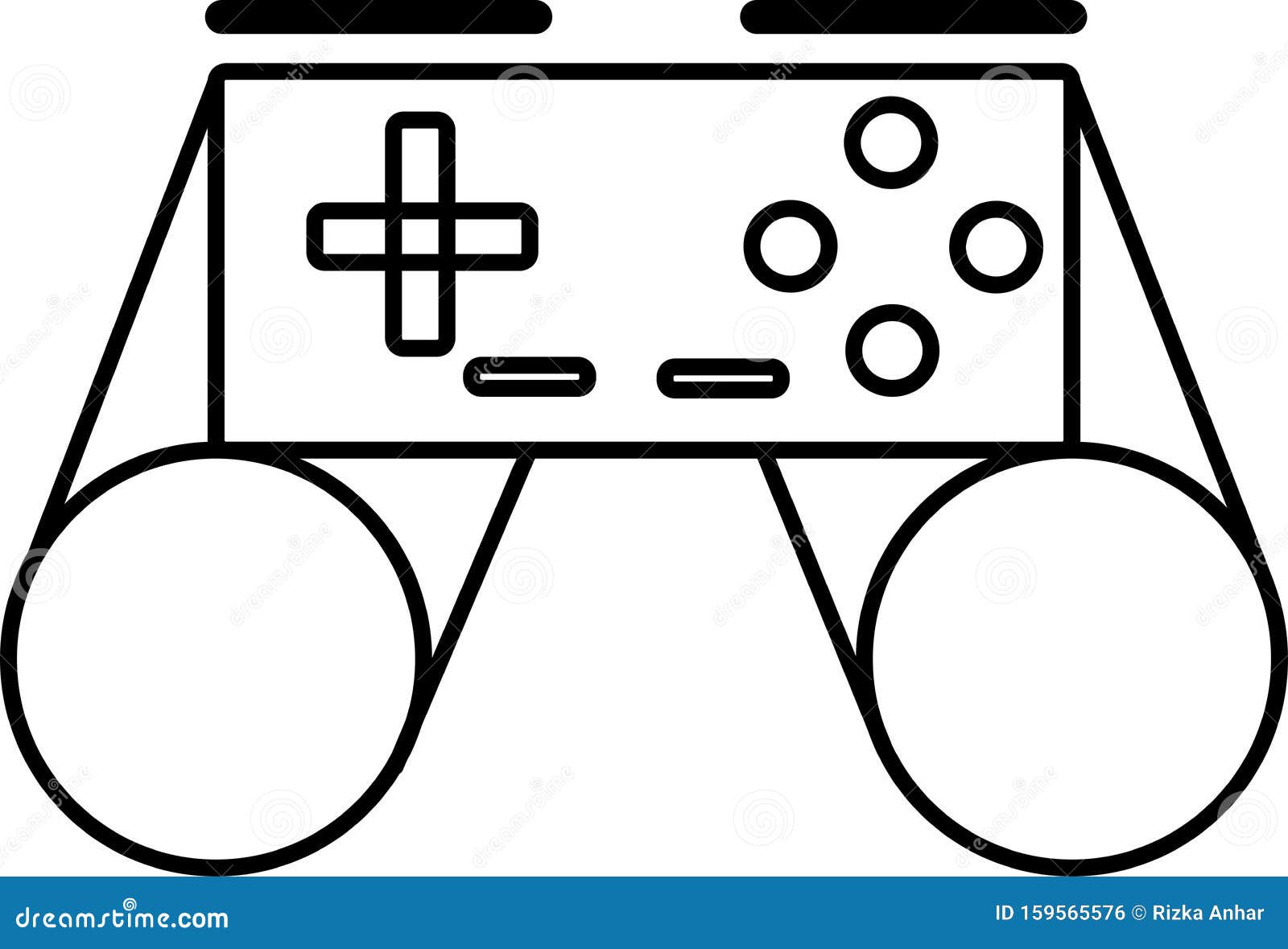 Joystick or Games Paddle Simple Icon or Logo Stock Vector ...