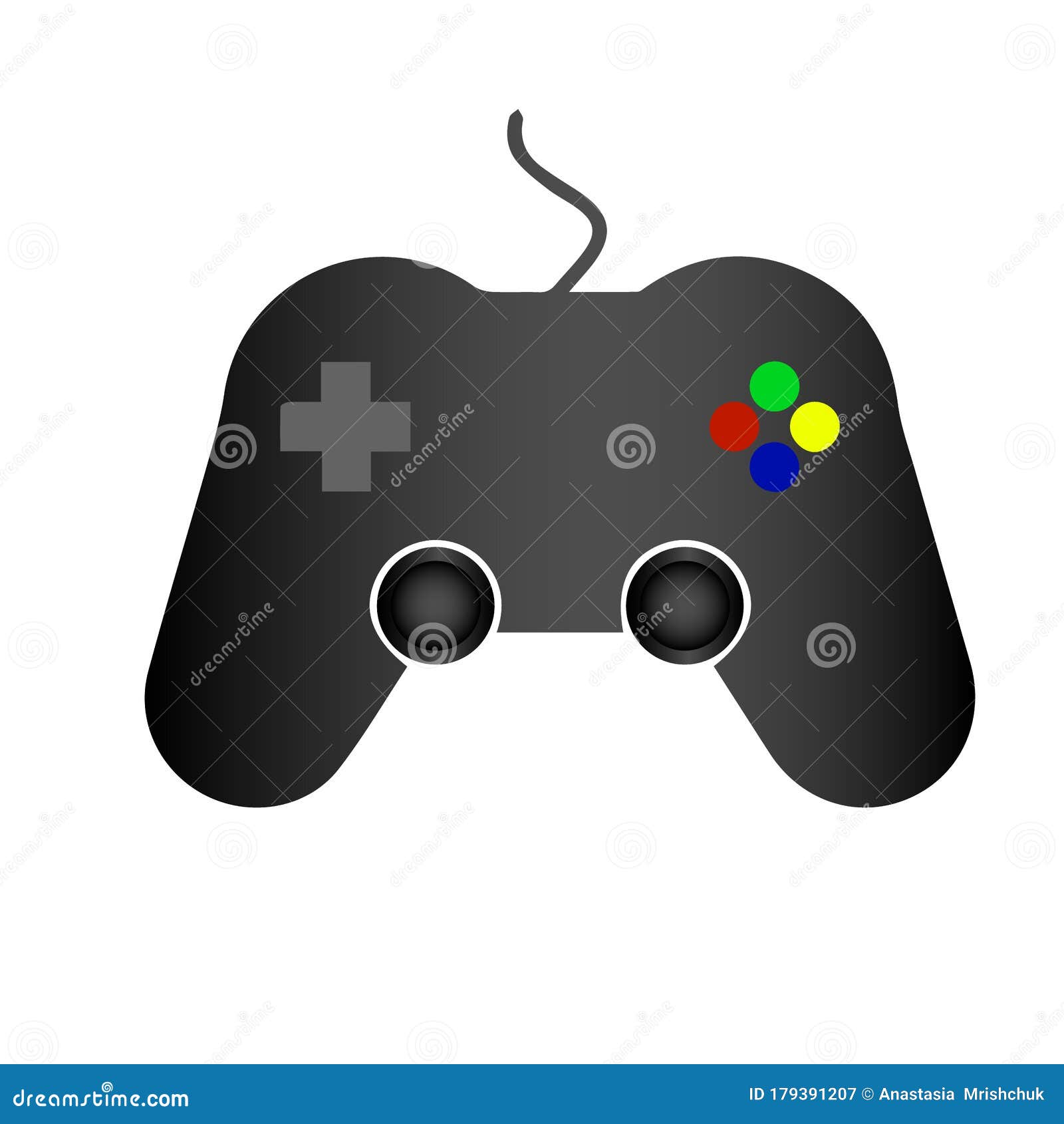 Joystick for Gaming Icon Isolated on White Background Stock ...