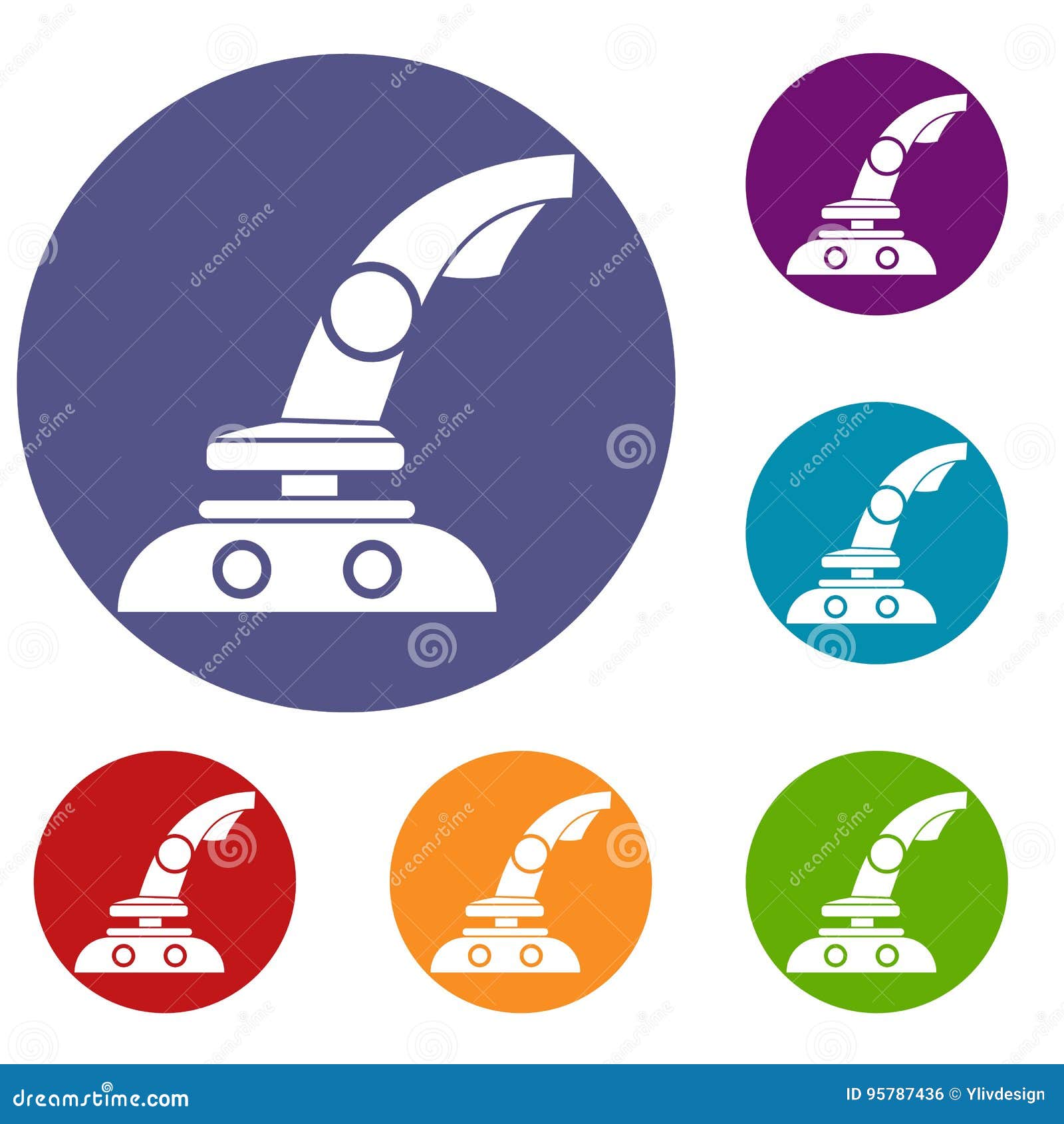 Joystick icons set stock vector. Illustration of console - 95787436