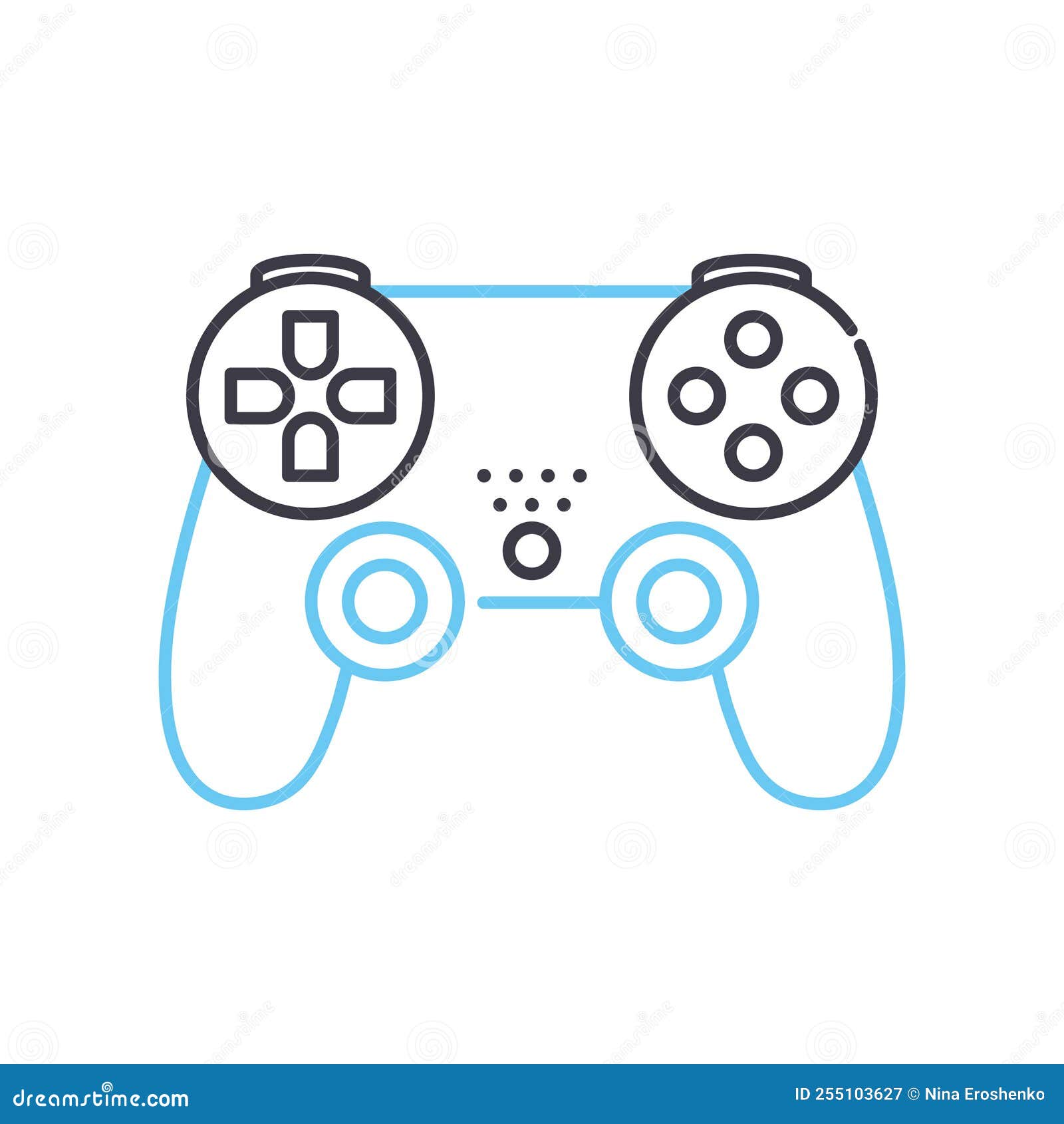 Joystick Line Icon, Outline Symbol, Vector Illustration, Concept Sign ...