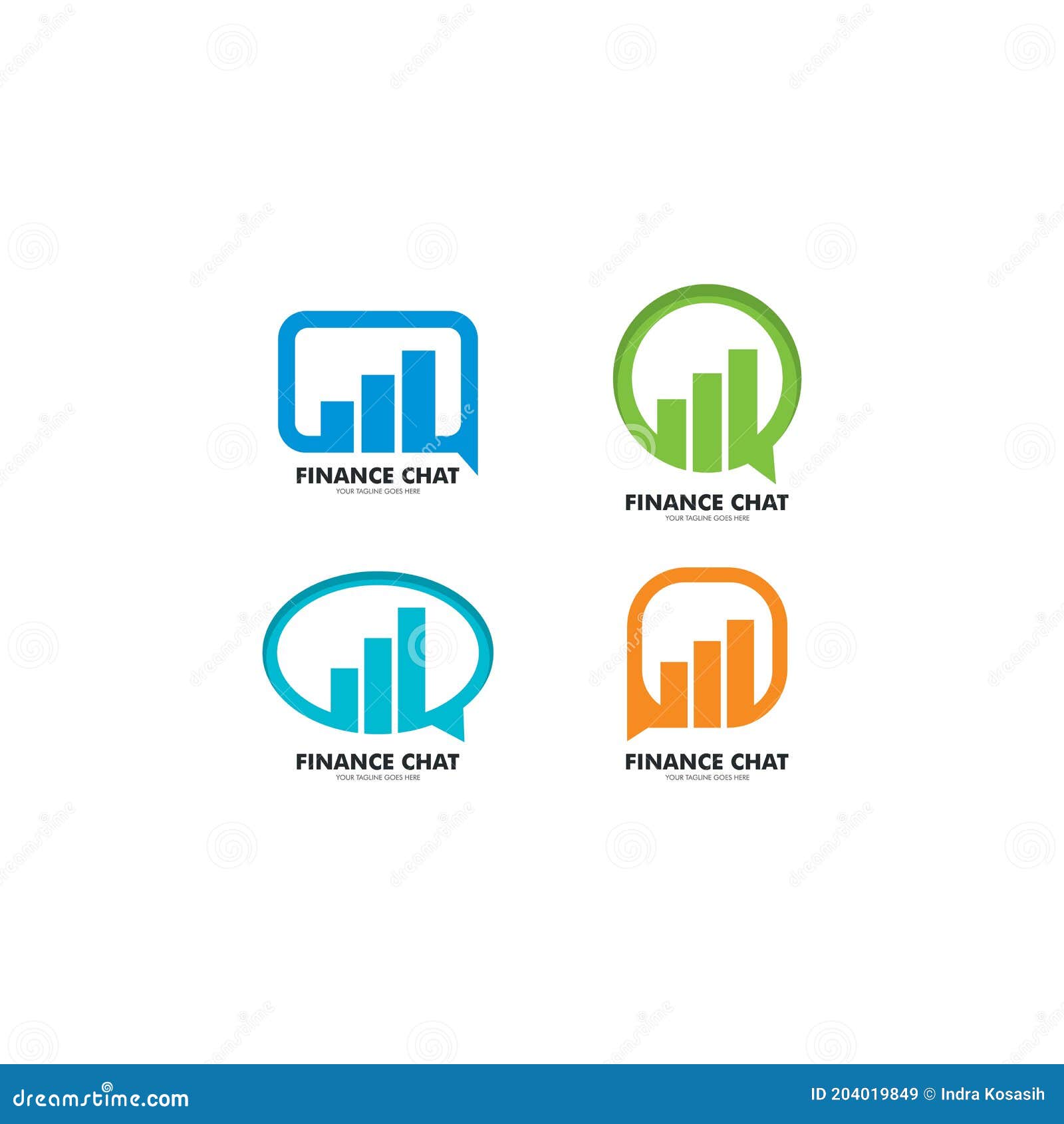 Finance Chat Logo Vector Icon Design Stock Vector - Illustration of ...